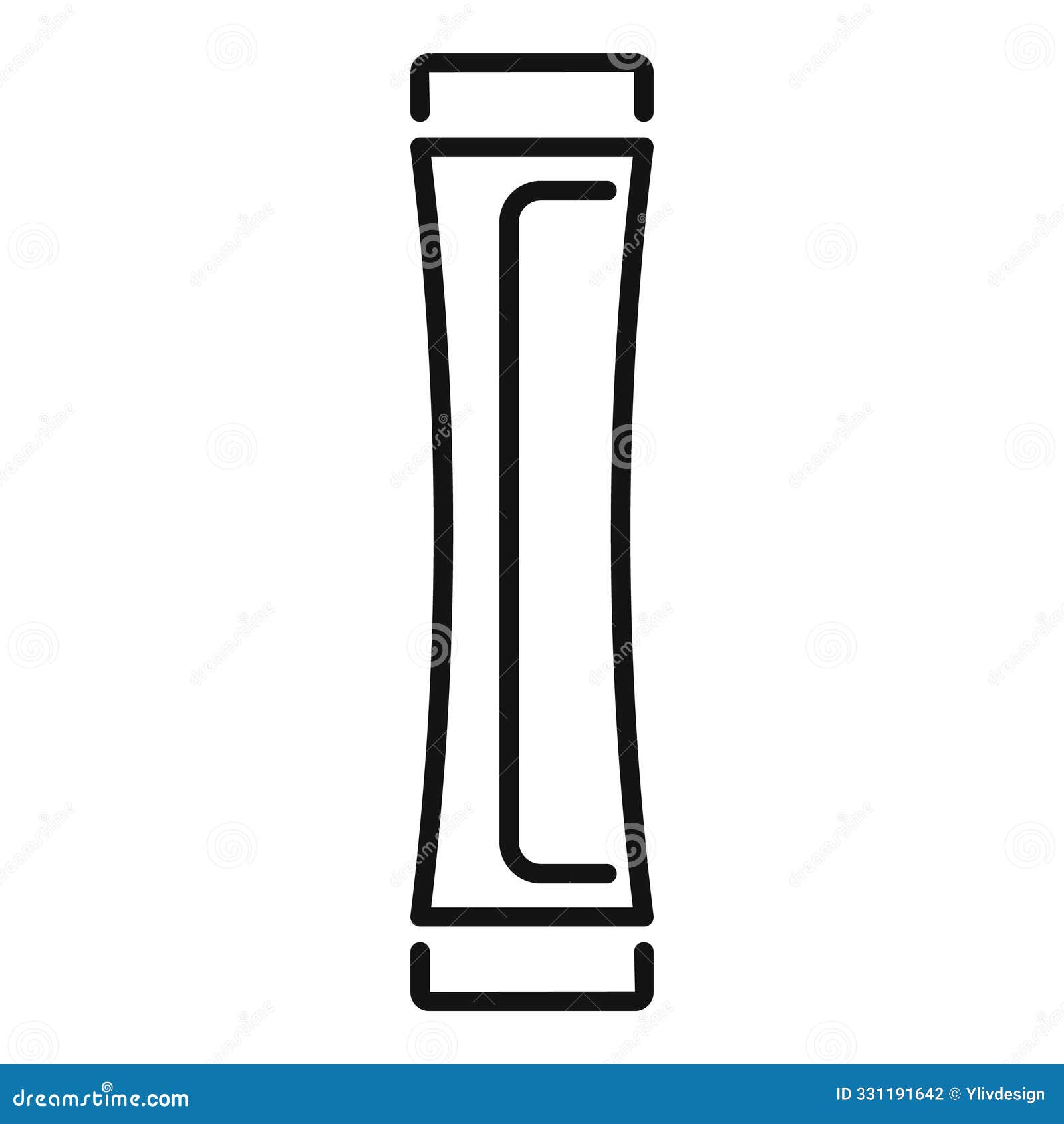 Stick Packaging Showing Blank Sachet Template Stock Illustration ...