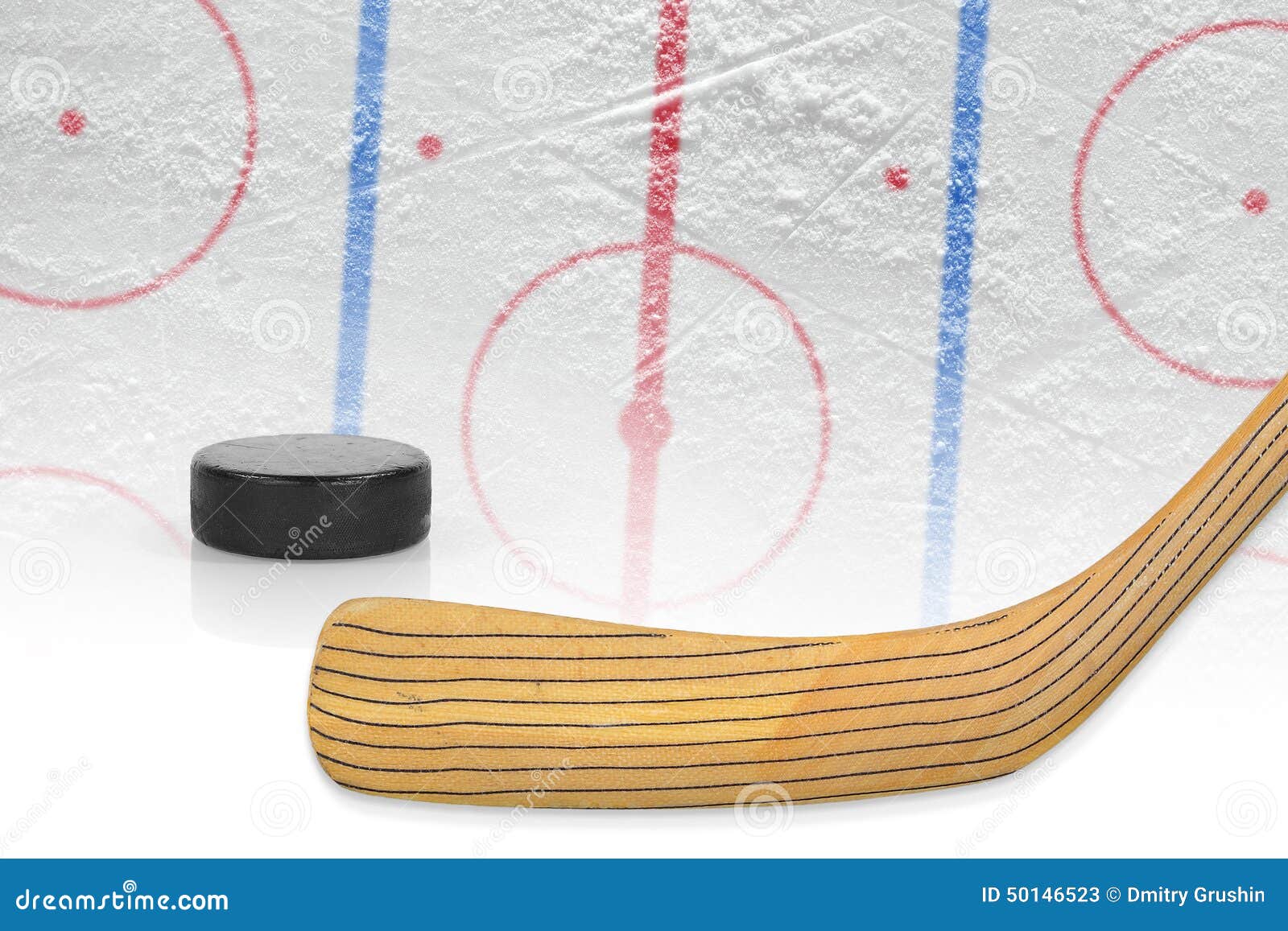 Stick, Puck and Hockey Field Stock Image - Image of plan, handle: 50146523