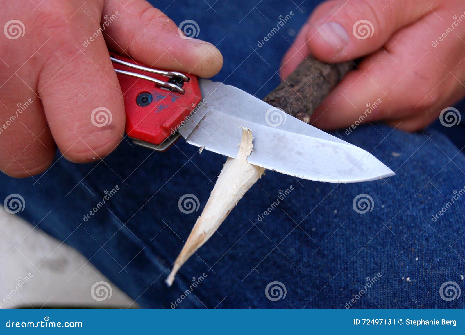 Stick Sharpening stock image. Image of camping, fight - 72497131