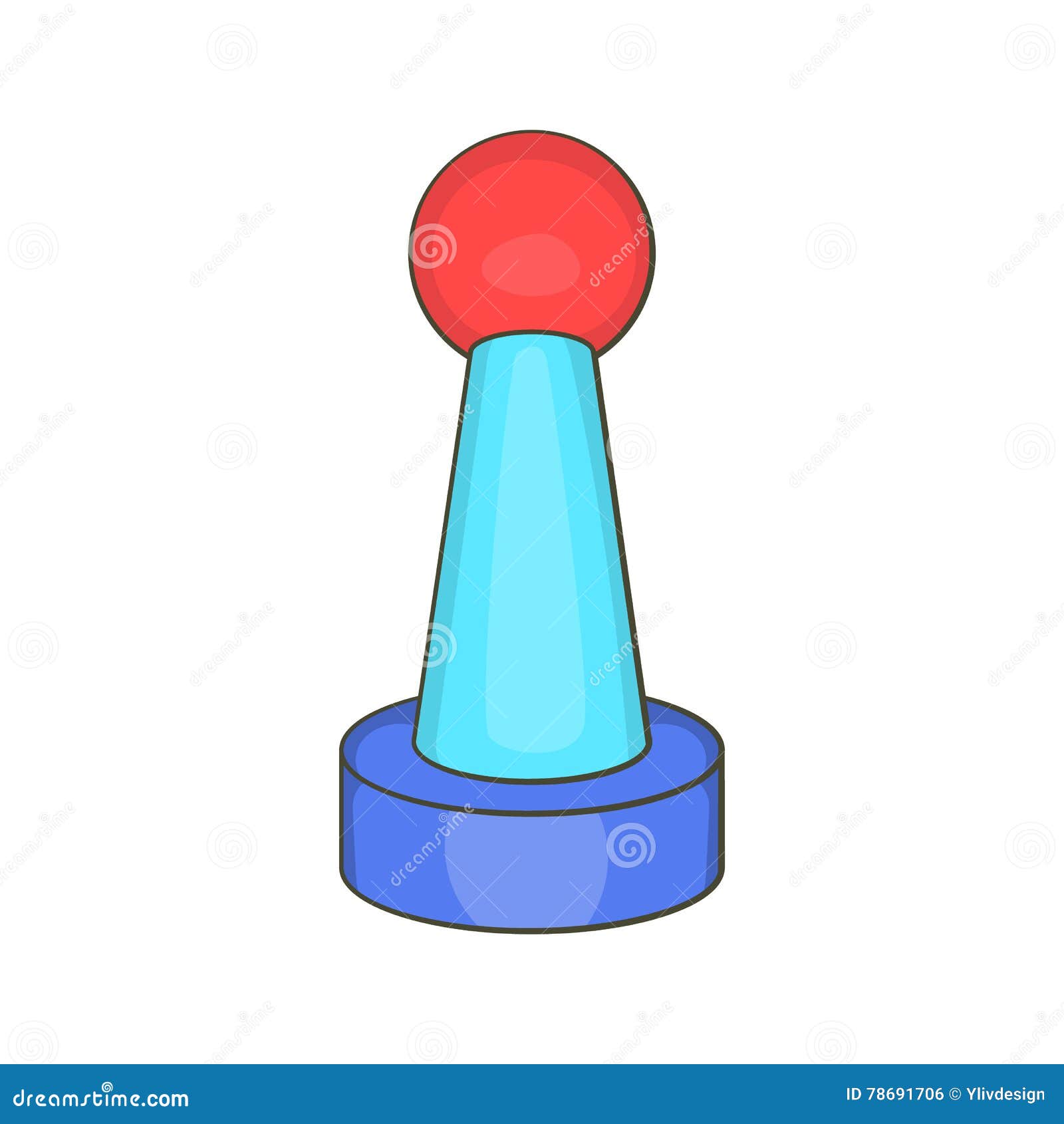 Stick Shift Icon, Cartoon Style Stock Vector - Illustration of lever ...