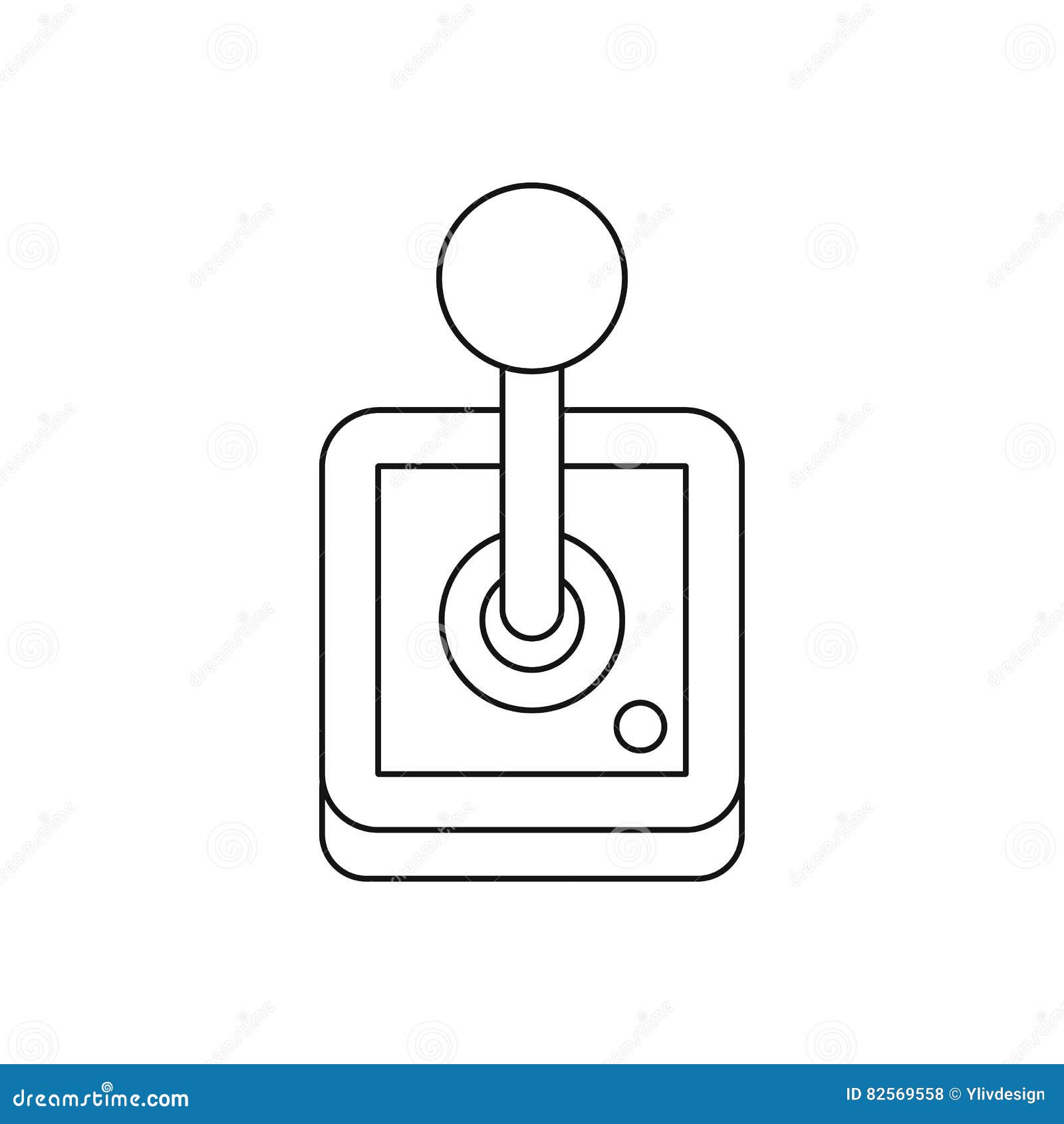 Stick Shift, Transmission Icon, Outline Style Stock Vector ...
