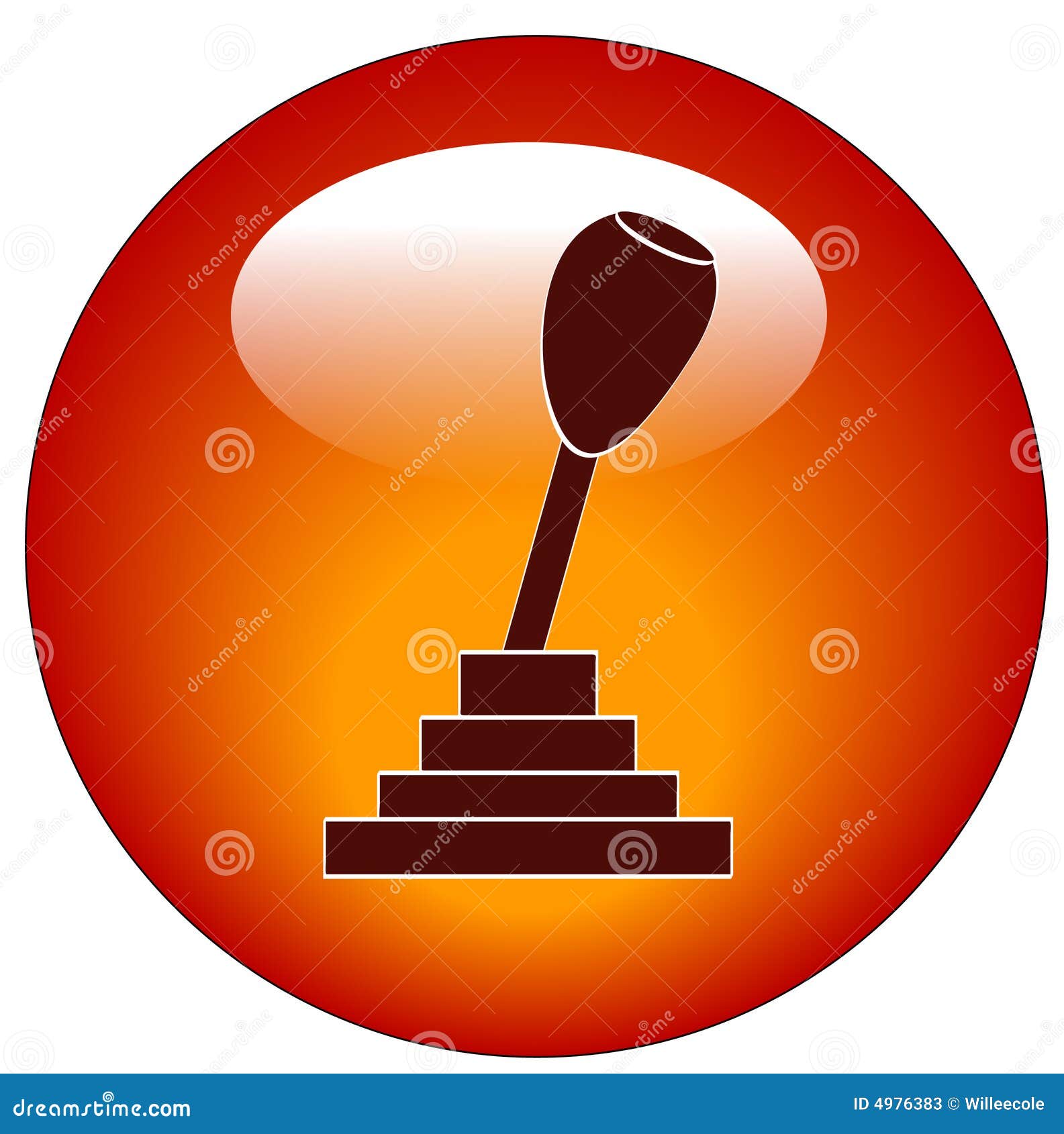 Stick Shift Web Button Cartoon Vector | CartoonDealer.com #4976383