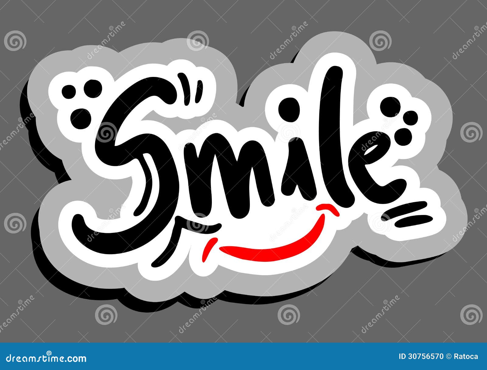 Stick smile stock vector. Illustration of design, icon - 30756570