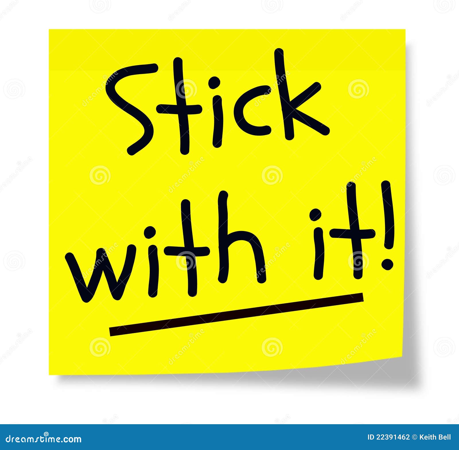 Stick with it Sticky Pad stock illustration. Illustration of memo ...