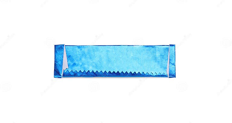 Stick of Tasty Chewing Gum Wrapped in Foil Isolated on White, Top View ... Stick of Tasty Chewing Gum Wrapped in Foil Isolated on White, Top View ...