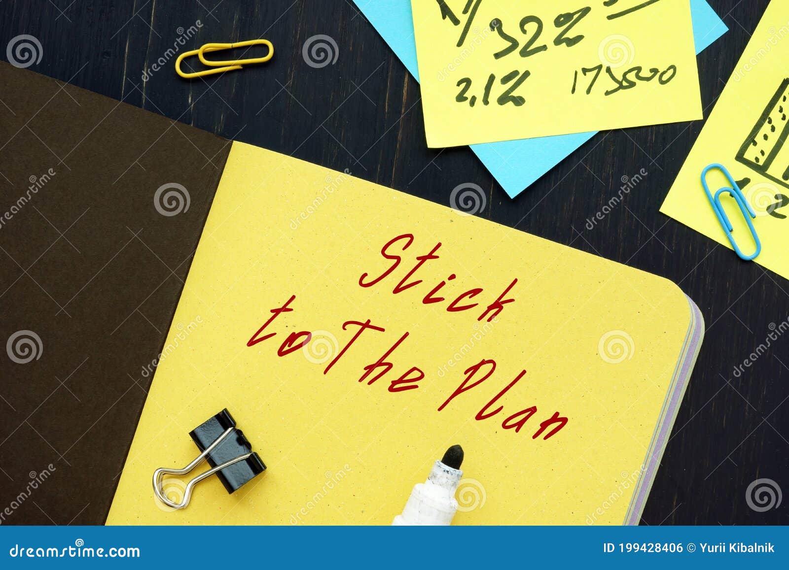 Stick To the Plan Phrase on the Page Stock Photo - Image of career ...