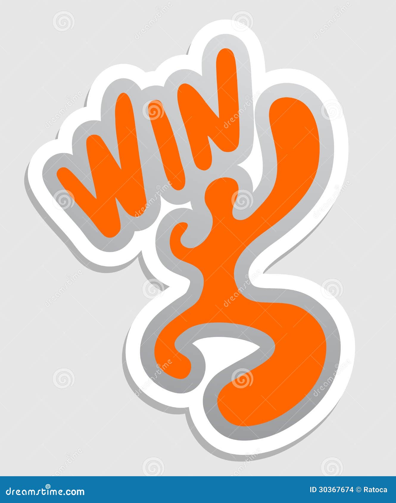 Stick win stock vector. Illustration of doll, winner - 30367674