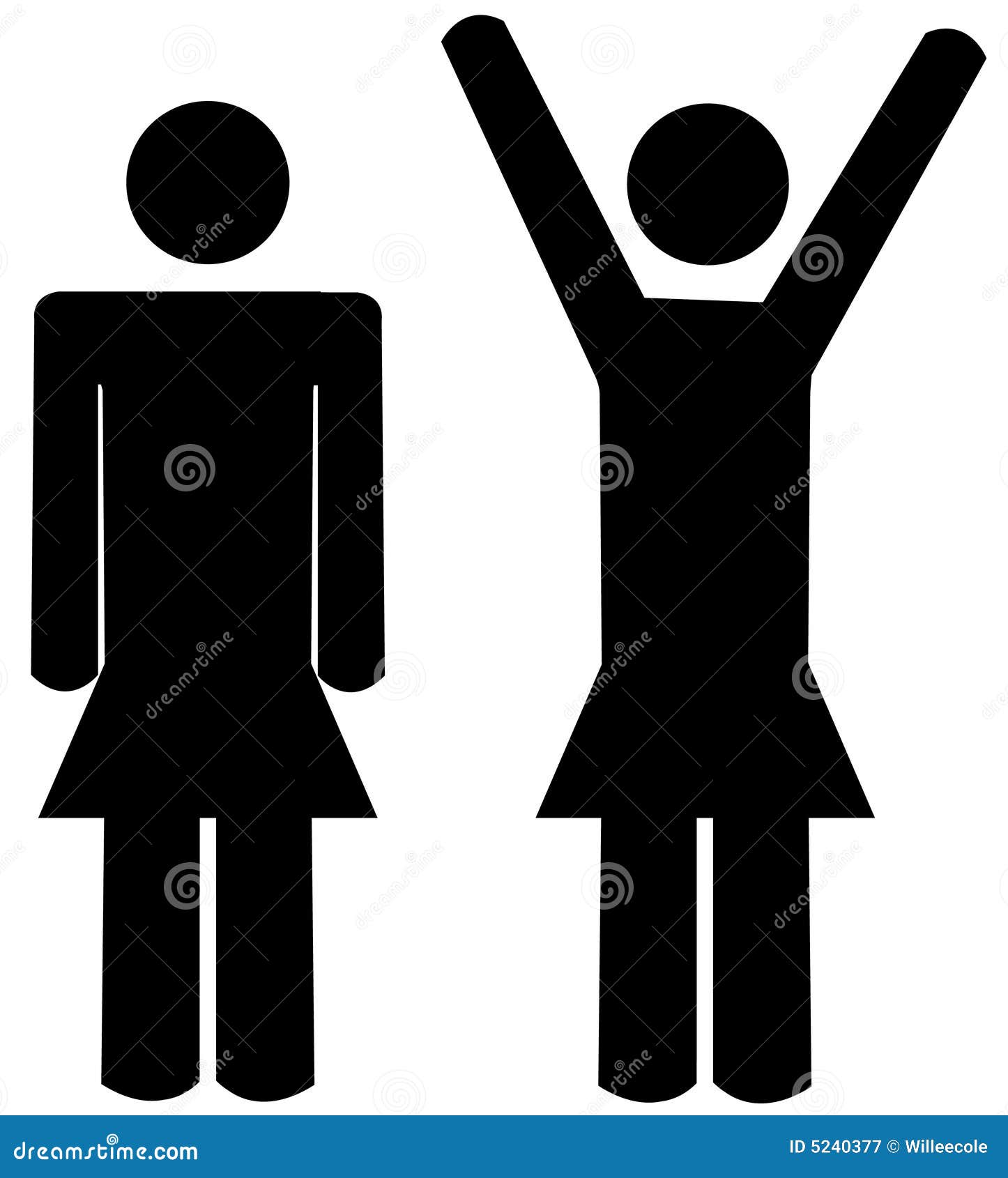 Stick woman figures stock vector. Illustration of arms - 5240377