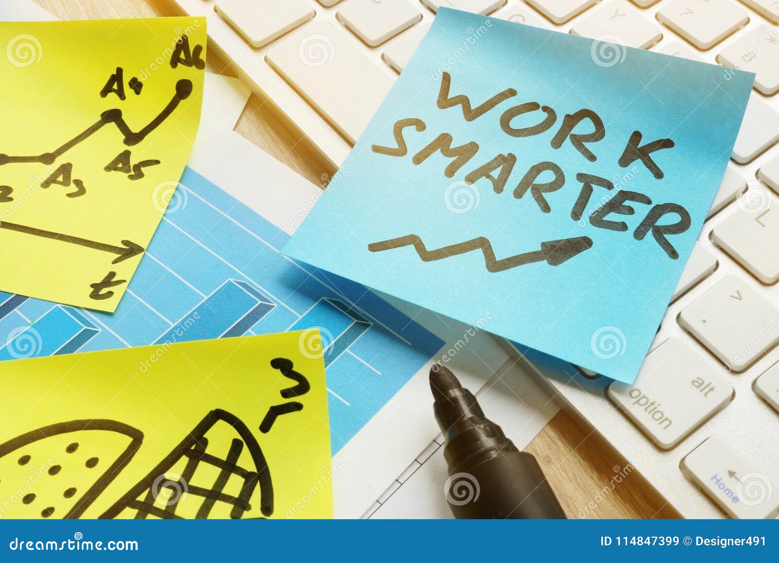 Stick with Words Work Smarter. Stock Image - Image of smarter ...