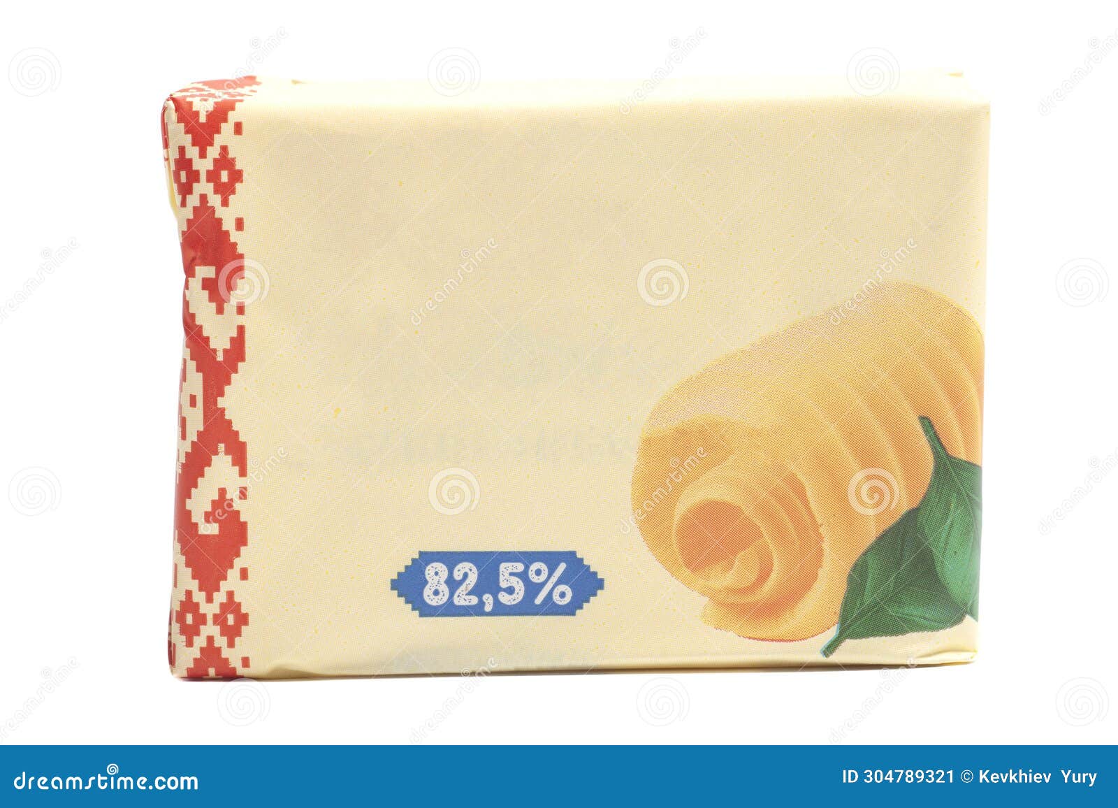 Stick of Wrapped Butter Isolated on White Background Stock Image ...