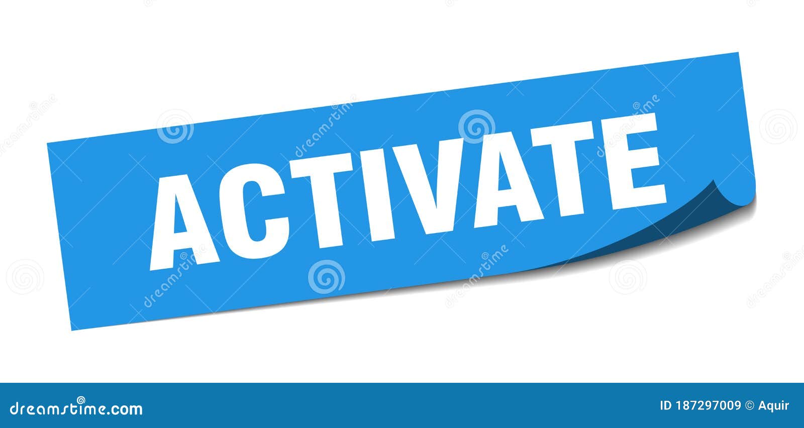 Sticker Activeren. Vierkant, Geïsoleerd Teken Activeren. Vector ...