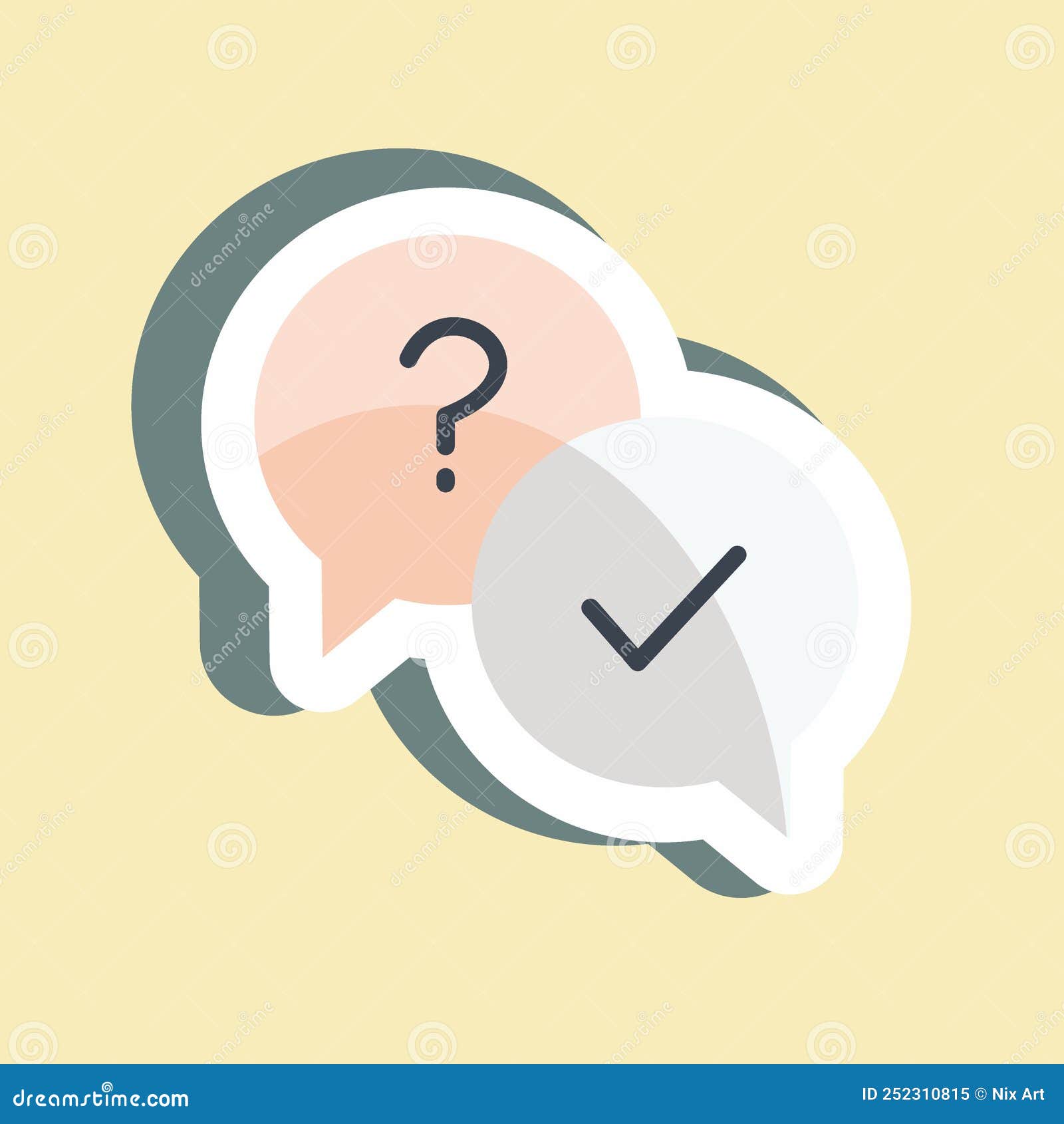 Sticker Answer. Suitable for Feedback Symbol. Simple Design Editable ...