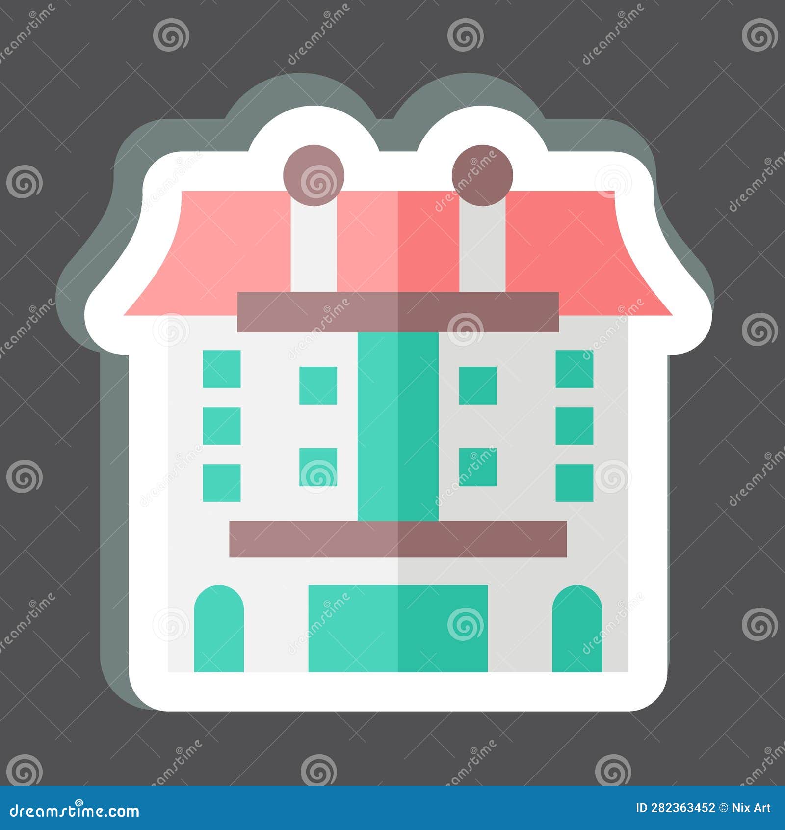 Sticker Apartment. Related To Accommodations Symbol. Simple Design ...