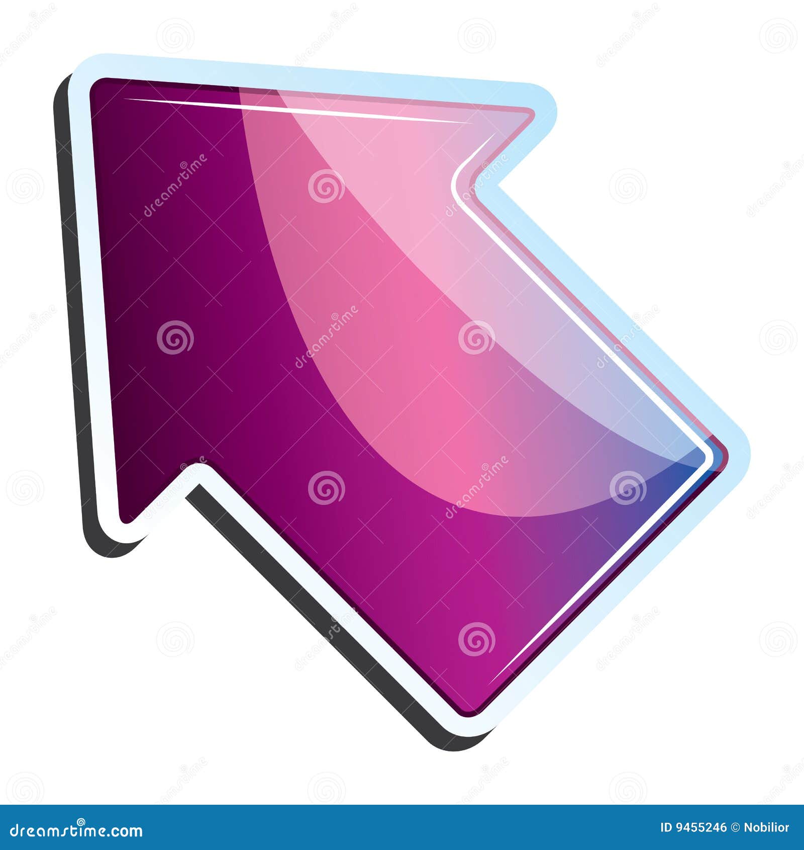 Sticker Arrow stock vector. Illustration of shape, icon - 9455246