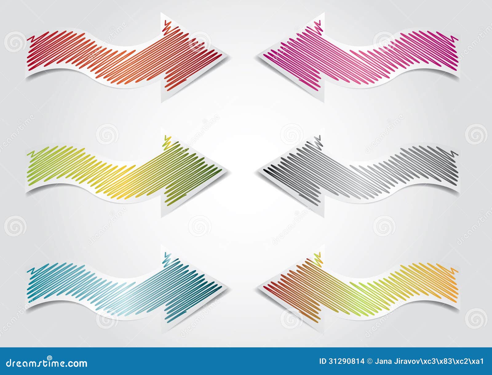 Sticker Arrows stock vector. Illustration of arrow, white - 31290814