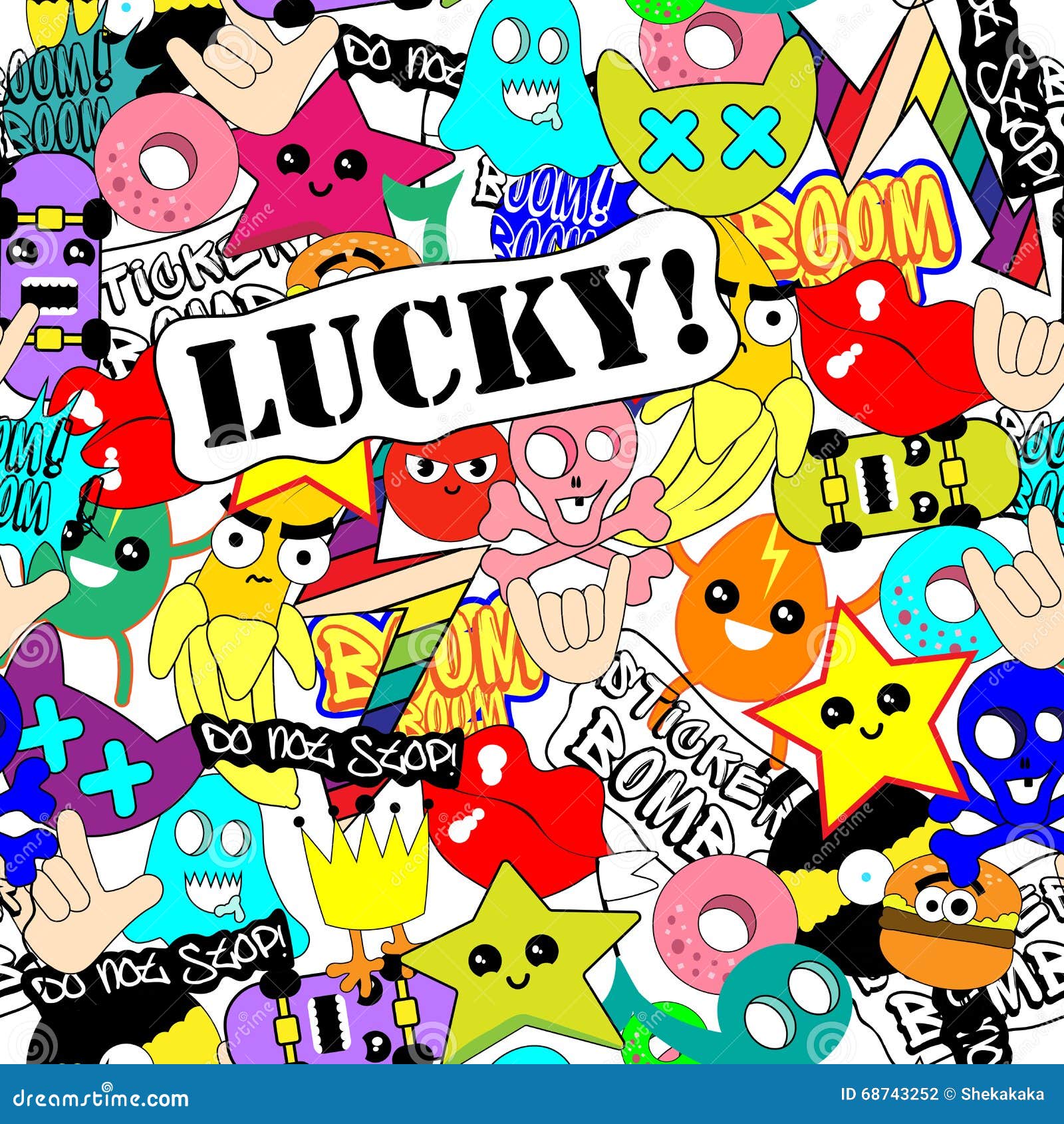 Sticker art stock illustration. Illustration of emblem - 68743252