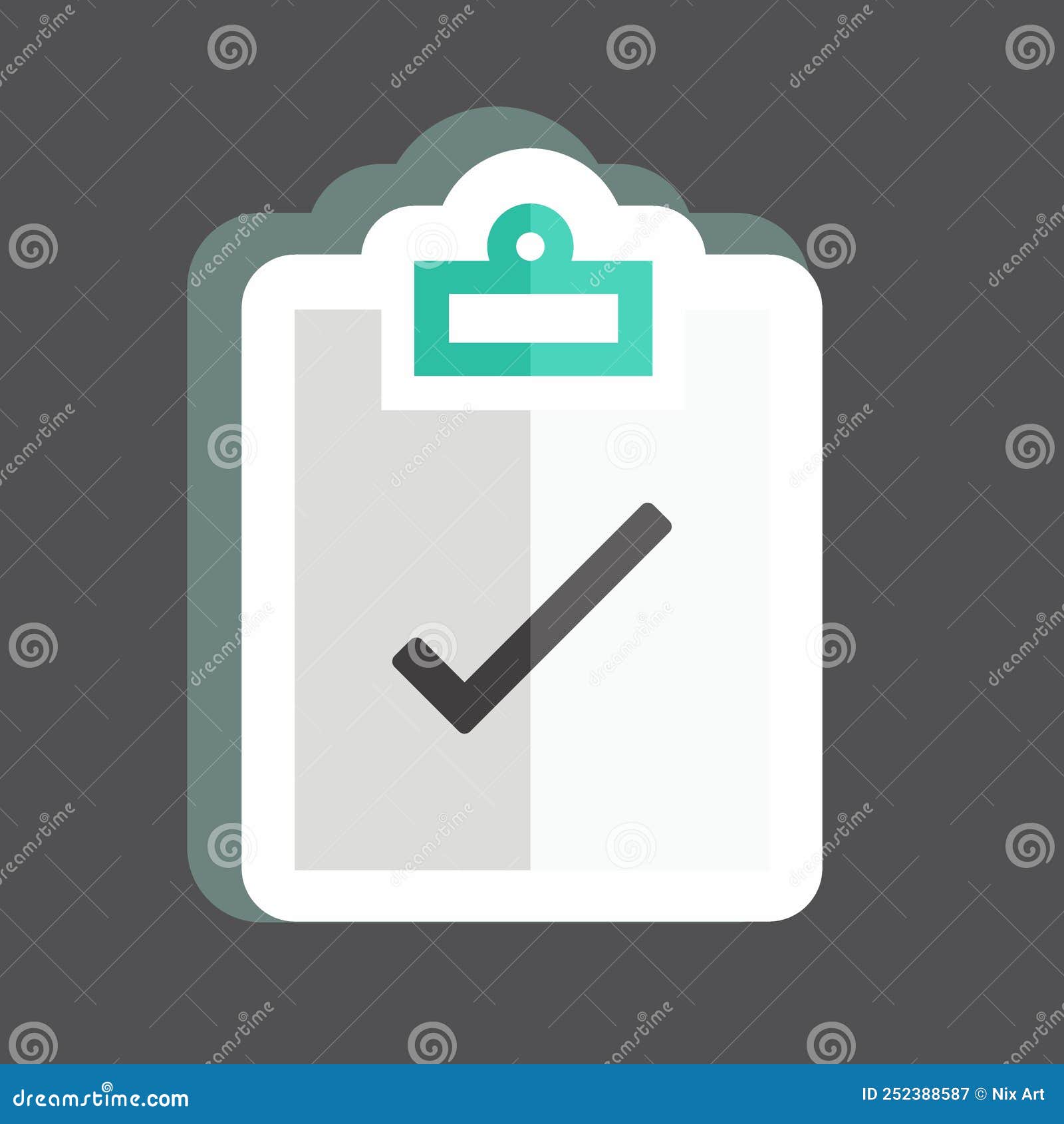 Sticker Assignment Turned. Suitable for Infographics Symbol. Simple ...