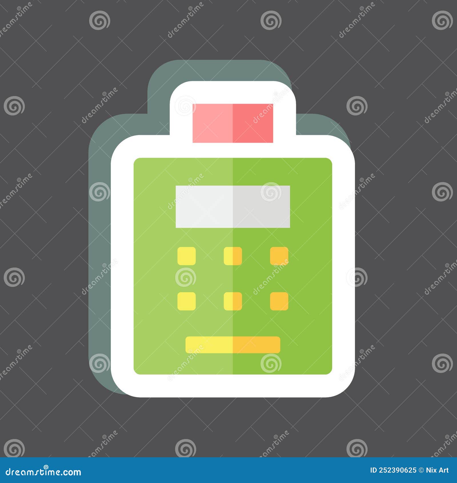 Sticker ATM Service. Suitable for Education Symbol. Simple Design ...