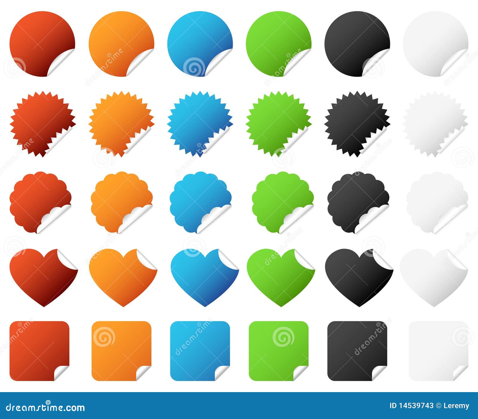 Sticker Badge Set Vector stock vector. Illustration of label - 14539743