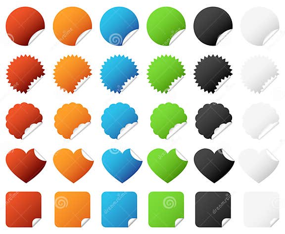 Sticker Badge Set Vector stock vector. Illustration of label - 14539743