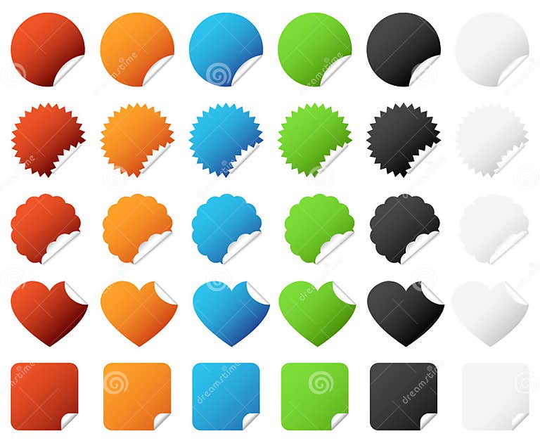 Sticker Badge Set Vector stock vector. Illustration of label - 14539743