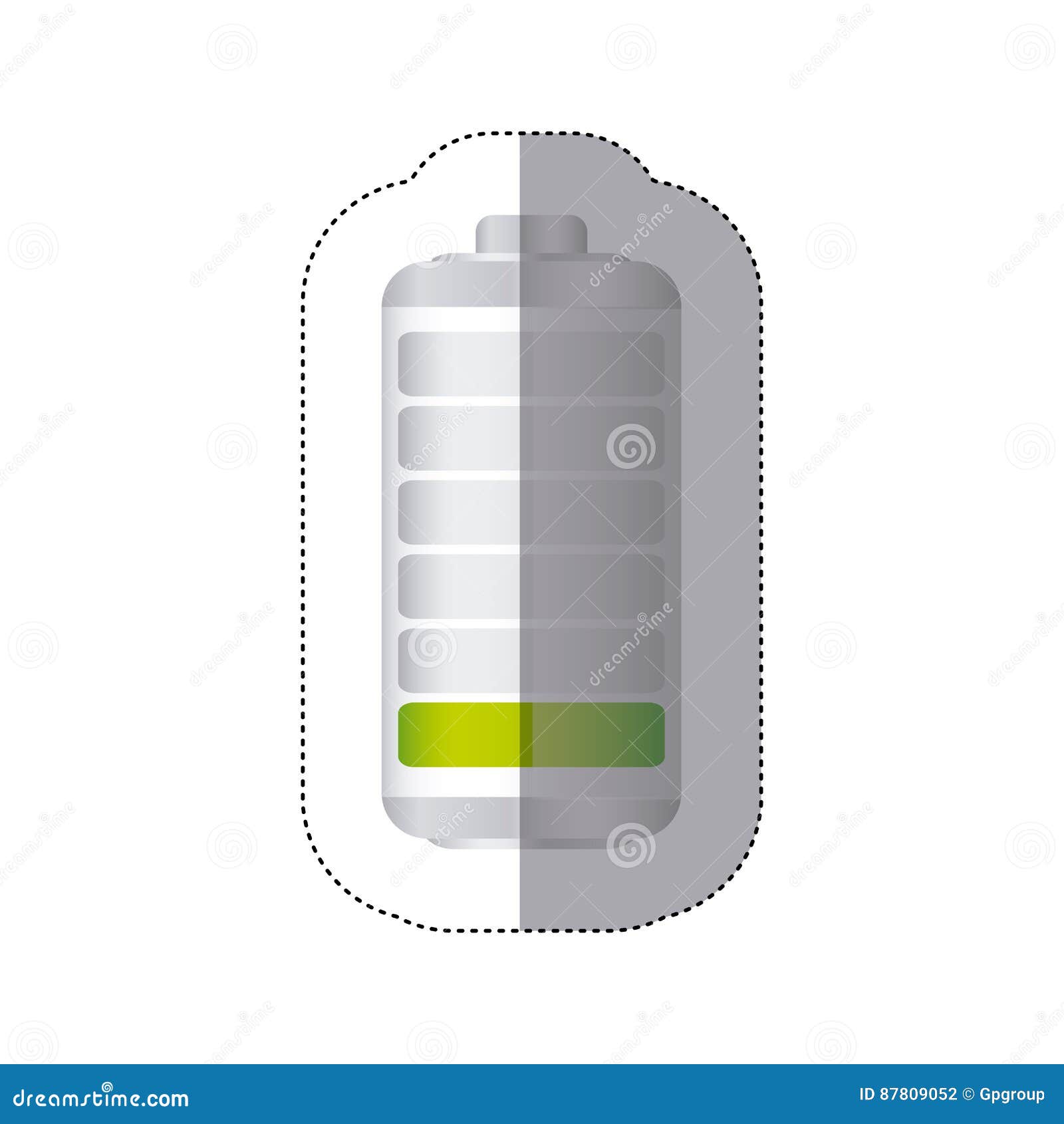 Sticker Battery Symbol with Level Low Energy Charge Stock Illustration ...