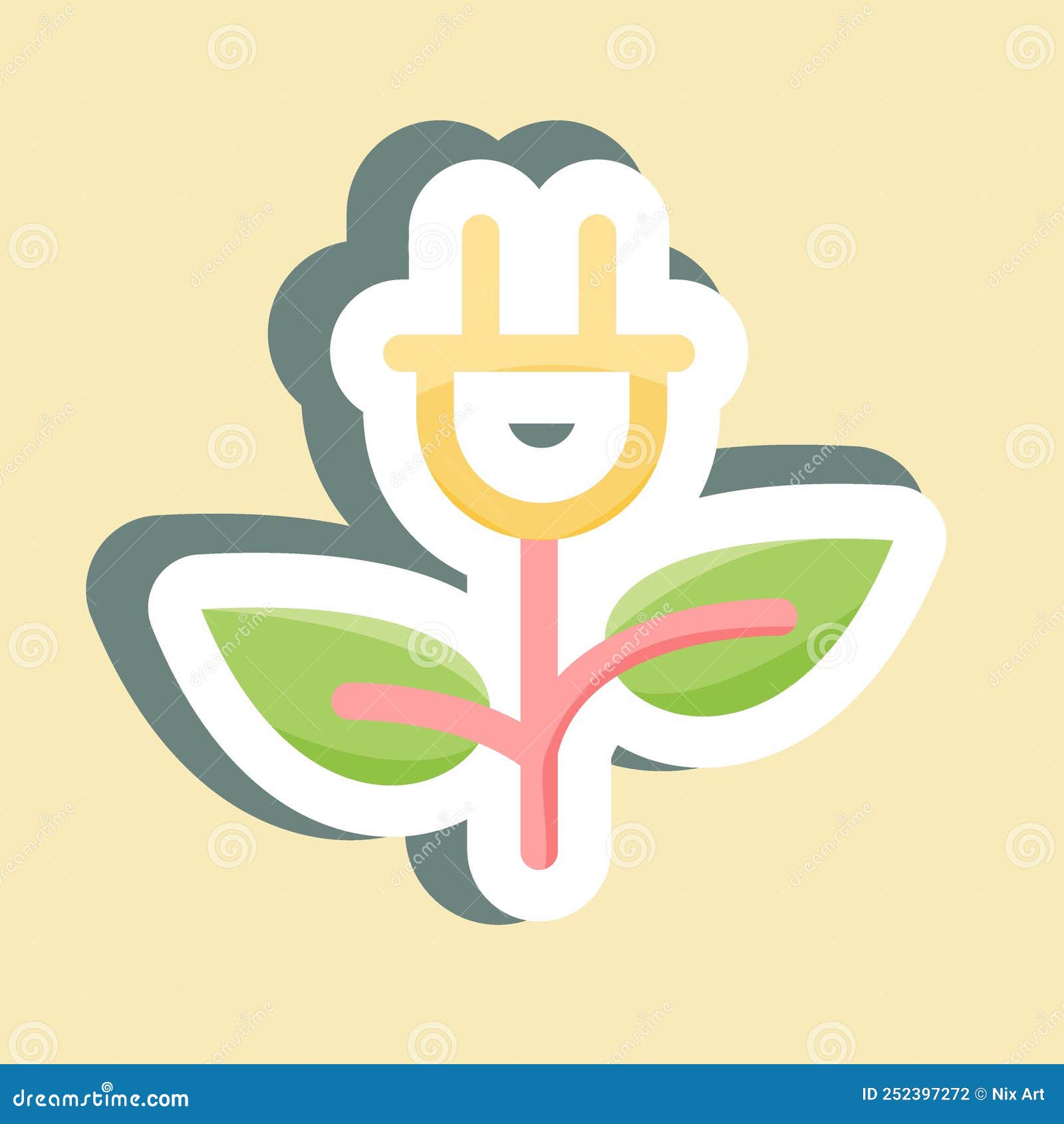 Sticker Bio Energy. Suitable for Education Symbol. Simple Design ...