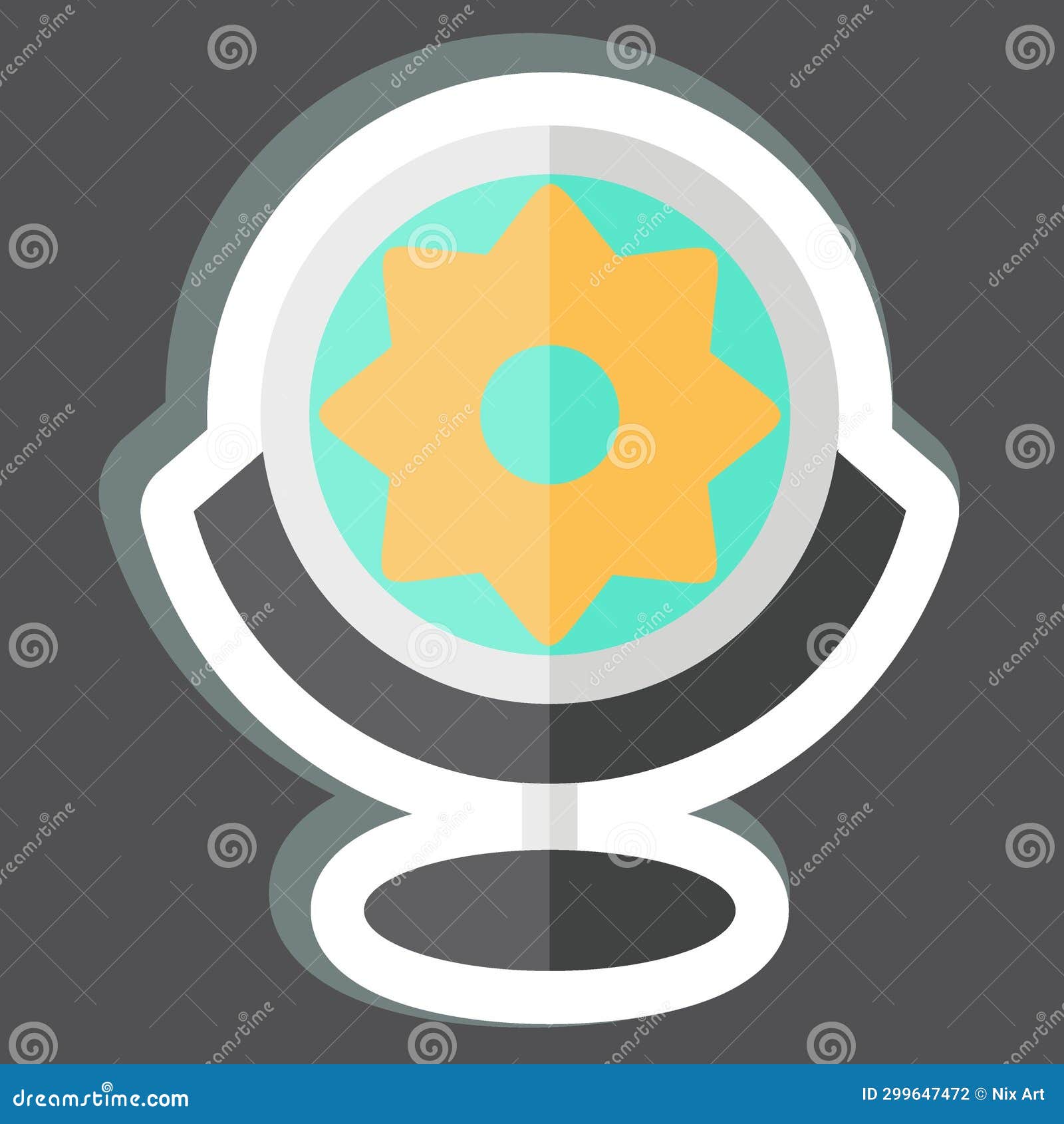 Sticker Bionic Eye. Related To Future Technology Symbol. Simple Design ...