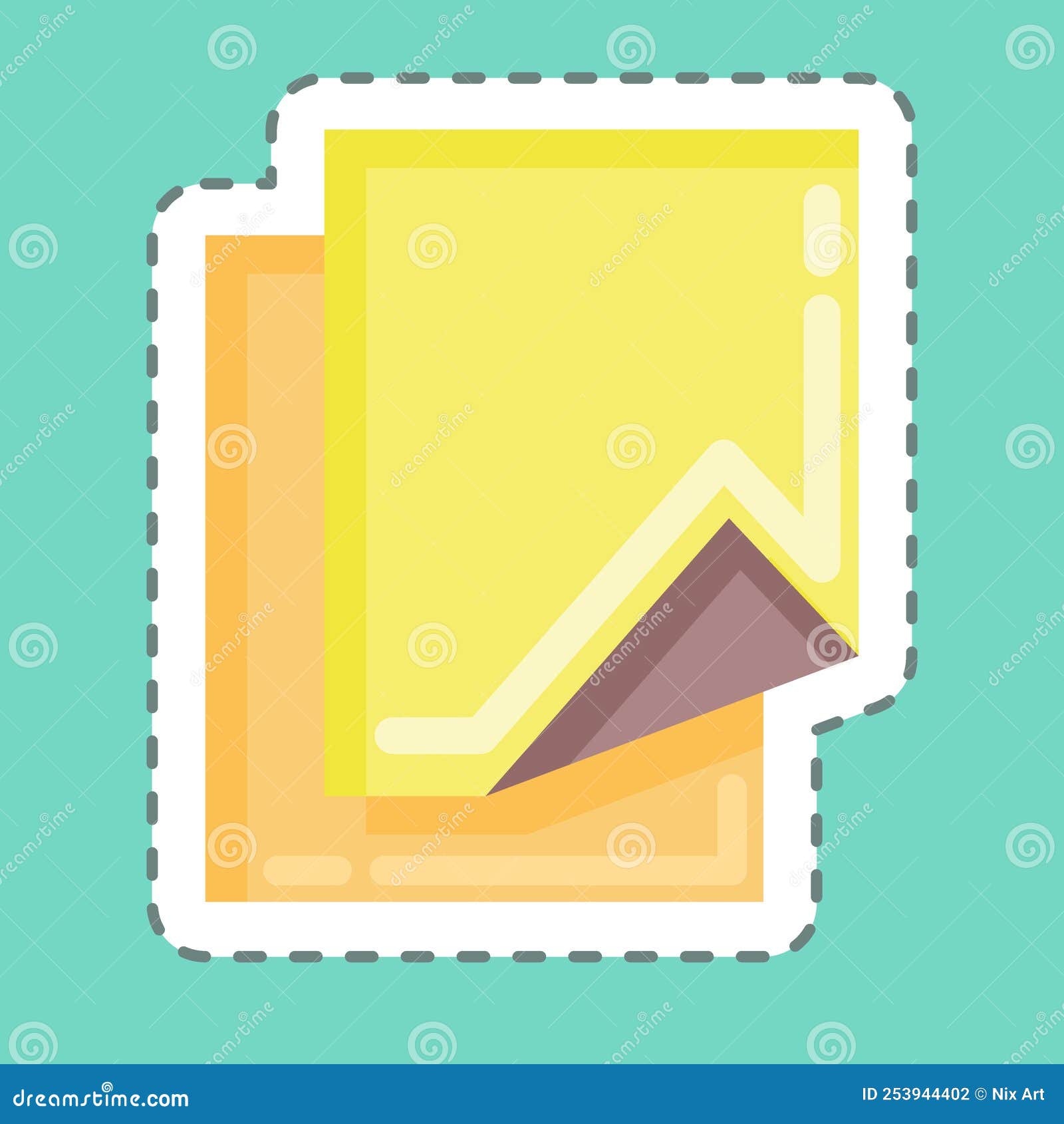 Sticker Blank Paper. Suitable for Paint Art Tools Symbol. Simple Design ...