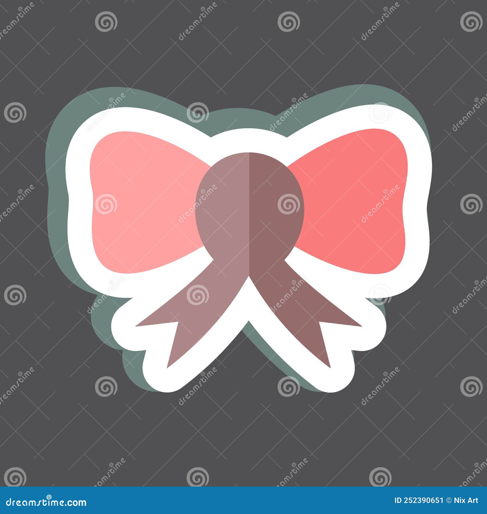 Sticker Bow. Suitable for Wedding Symbol. Simple Design Editable ...