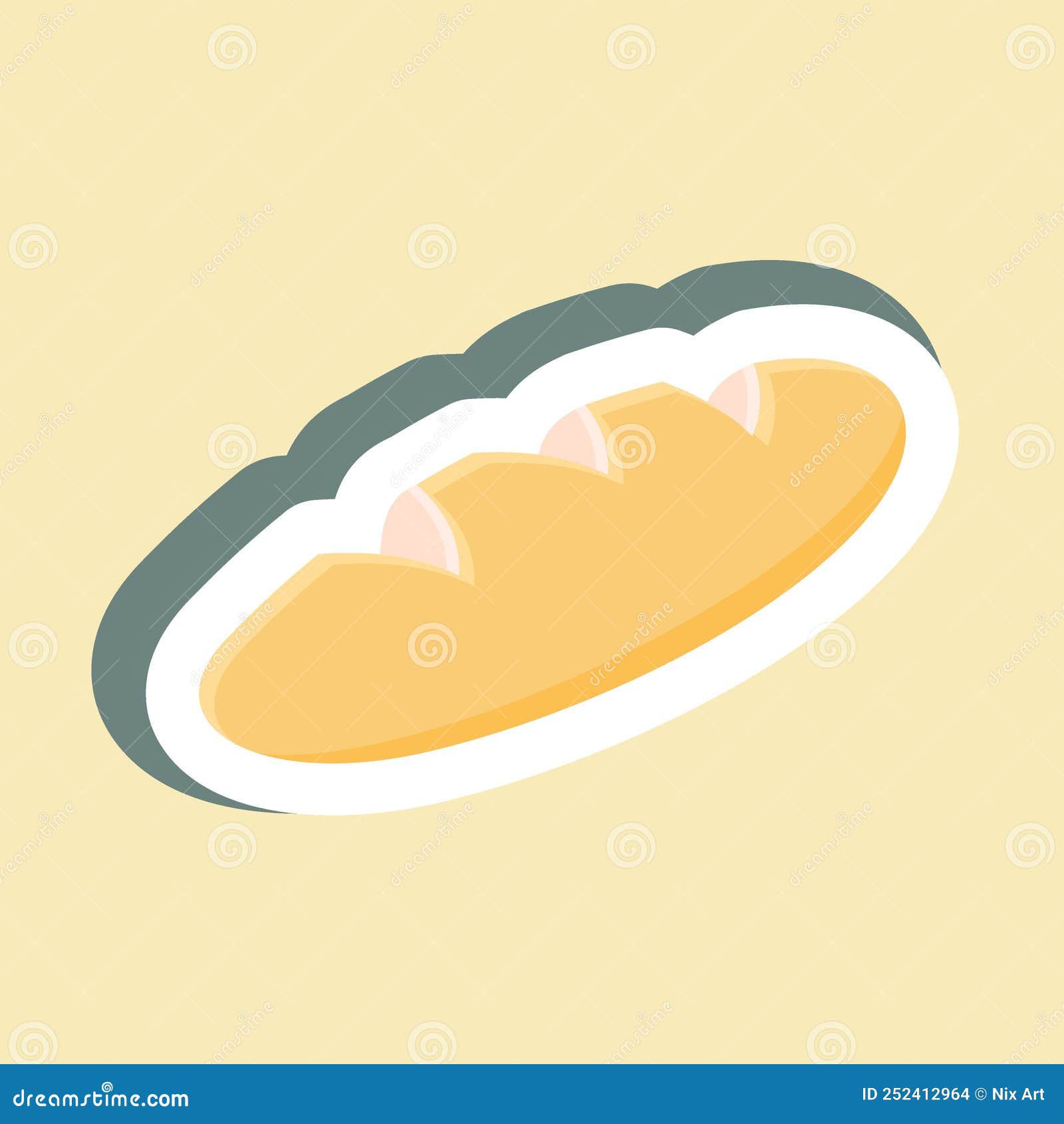 Sticker Bread. Suitable for Bakery Symbol. Simple Design Editable ...