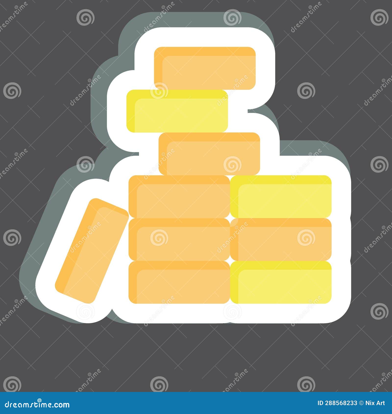 Sticker Brickwork. Related To Building Material Symbol. Simple Design ...