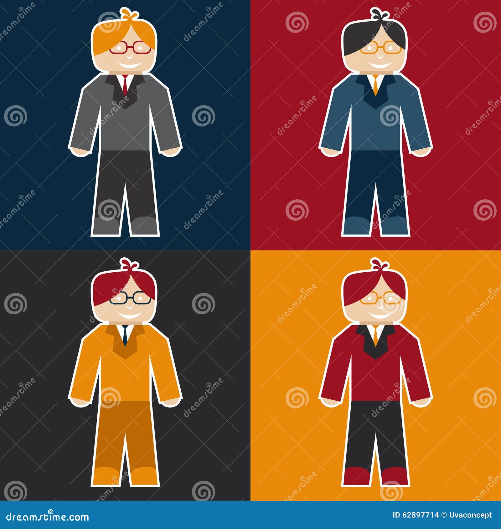 Sticker of businessman art stock vector. Illustration of finance - 62897714