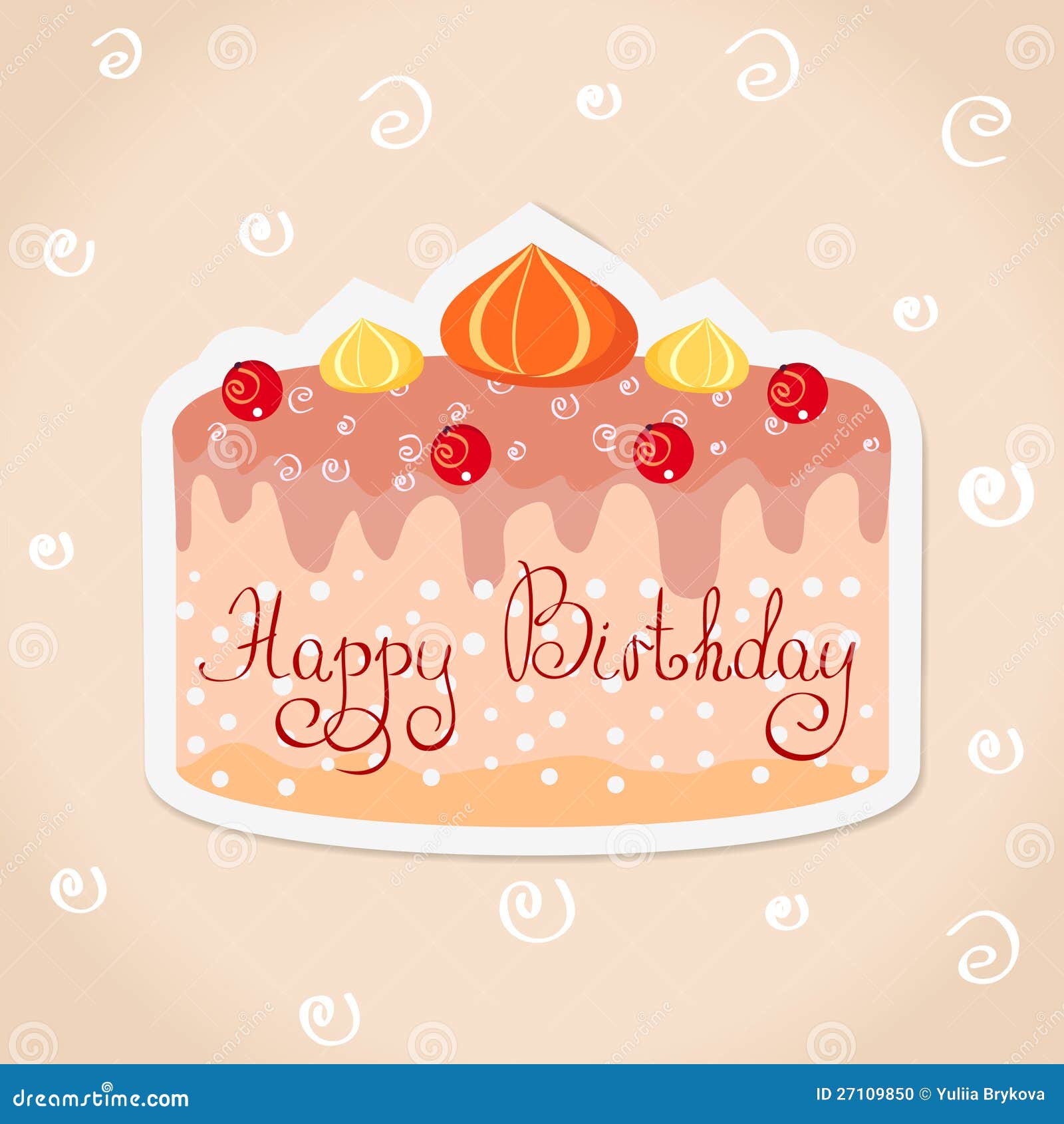 Sticker cake 2 stock vector. Illustration of template - 27109850