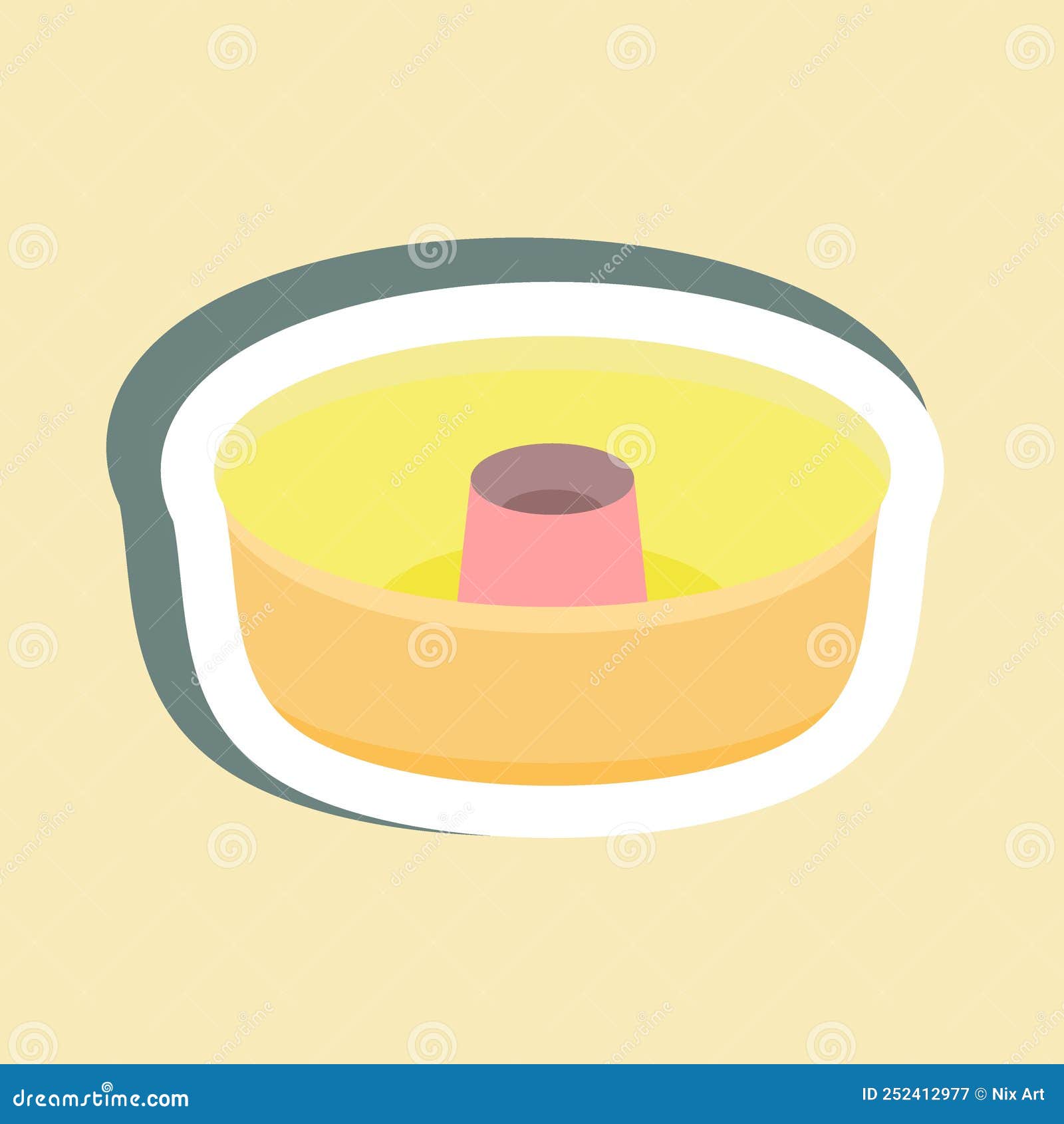 Sticker Cake Mold. Suitable for Bakery Symbol. Simple Design Editable ...