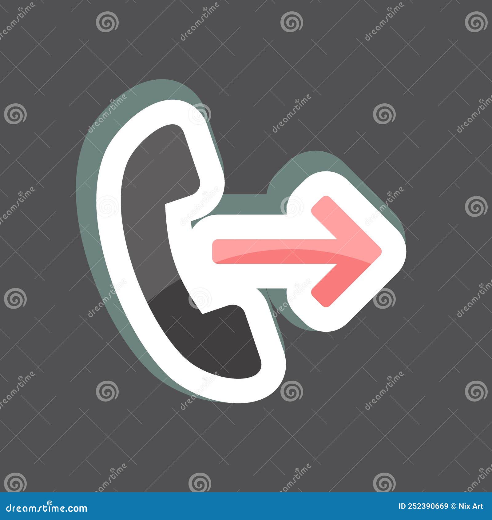 Sticker Call Forwarding. Suitable for Mobile Apps Symbol. Simple Design ...