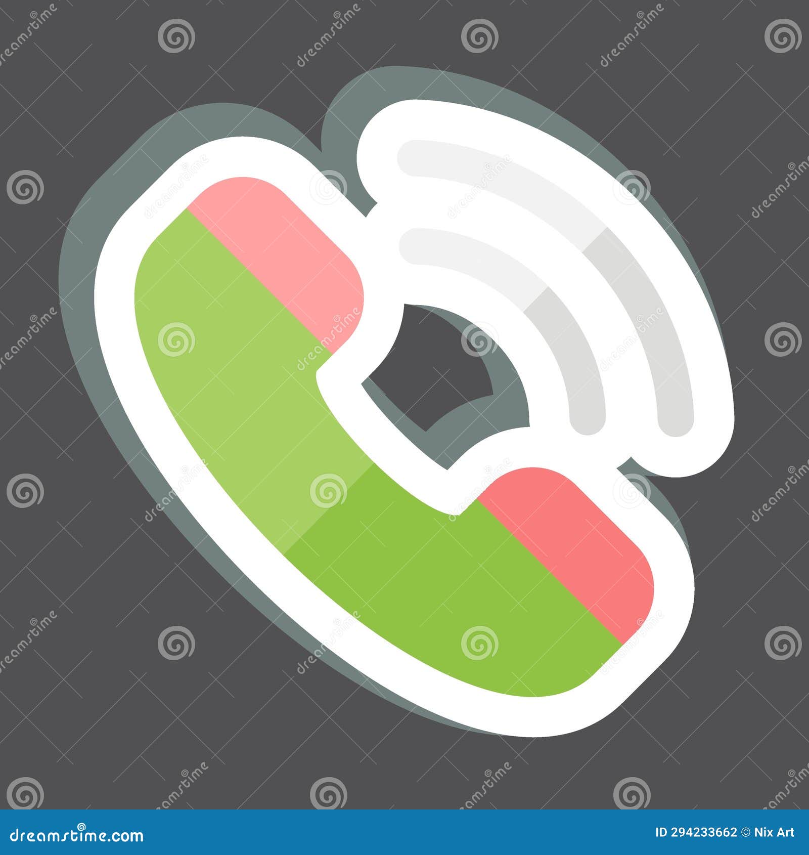 Sticker Call. Related To Communication Symbol. Simple Design Editable ...