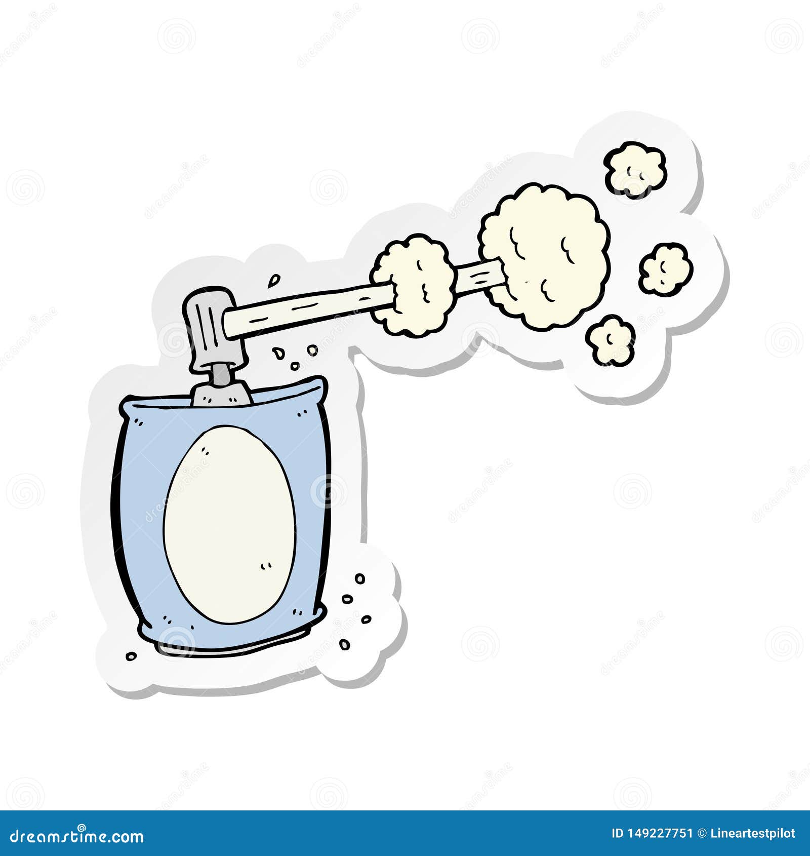 Sticker of a Cartoon Aerosol Spray Can Stock Vector - Illustration of ...