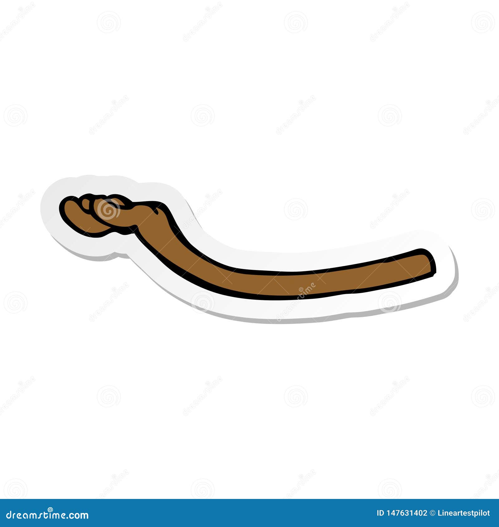 Sticker of a cartoon arm stock vector. Illustration of retro - 147631402