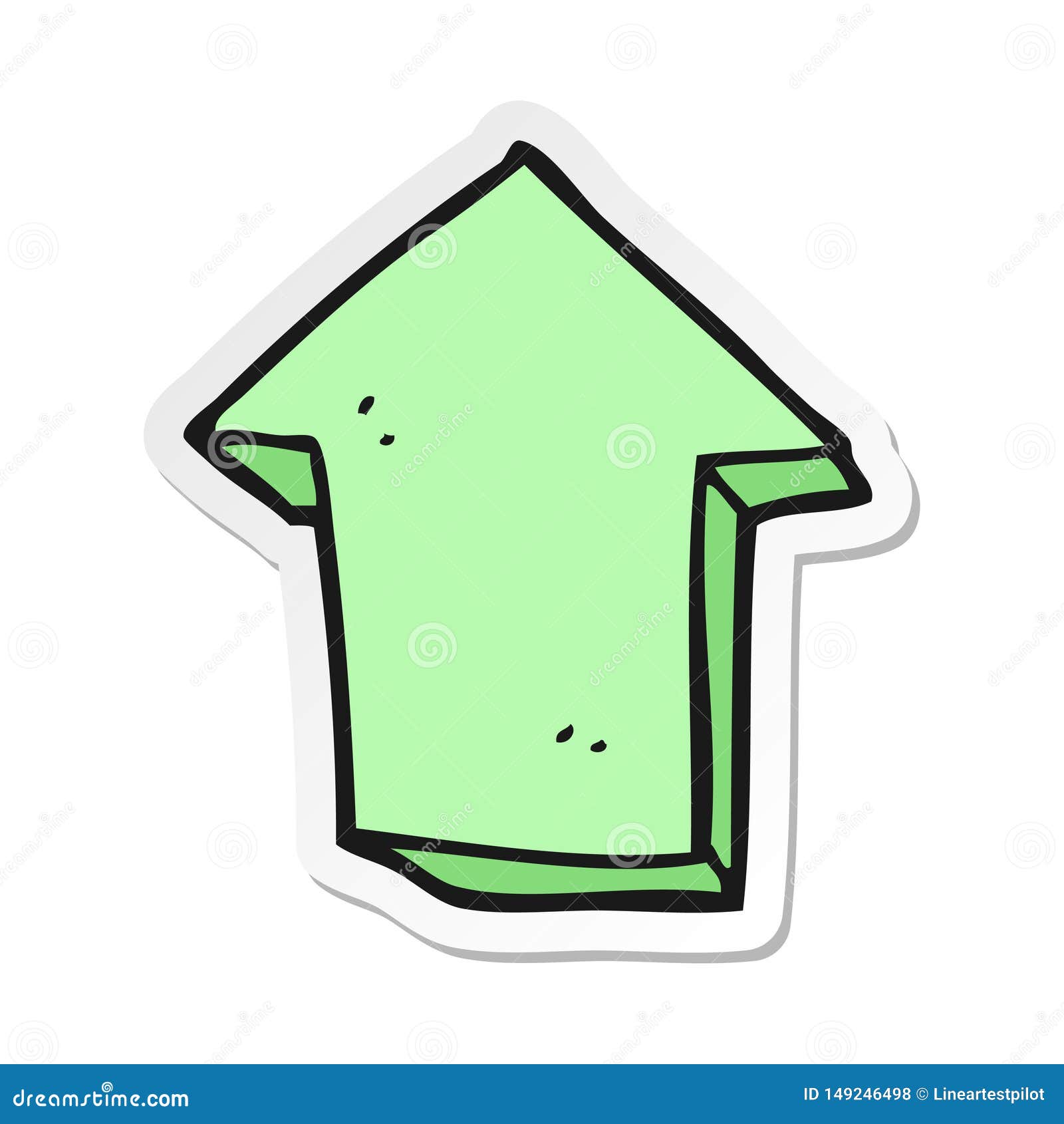Sticker of a Cartoon Arrow Pointing Stock Vector - Illustration of ...