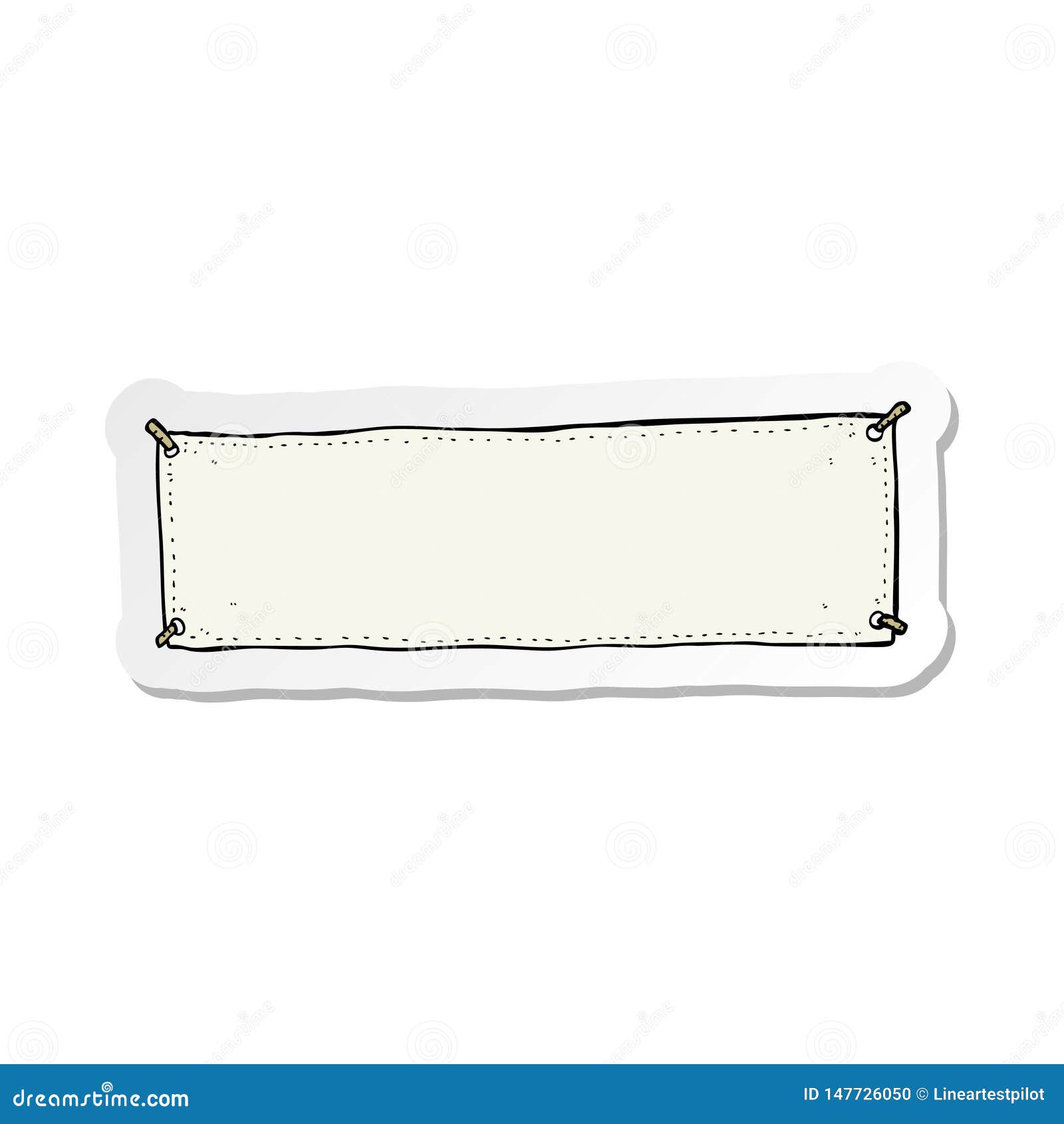 Sticker of a Cartoon Banner Stock Vector - Illustration of character ...