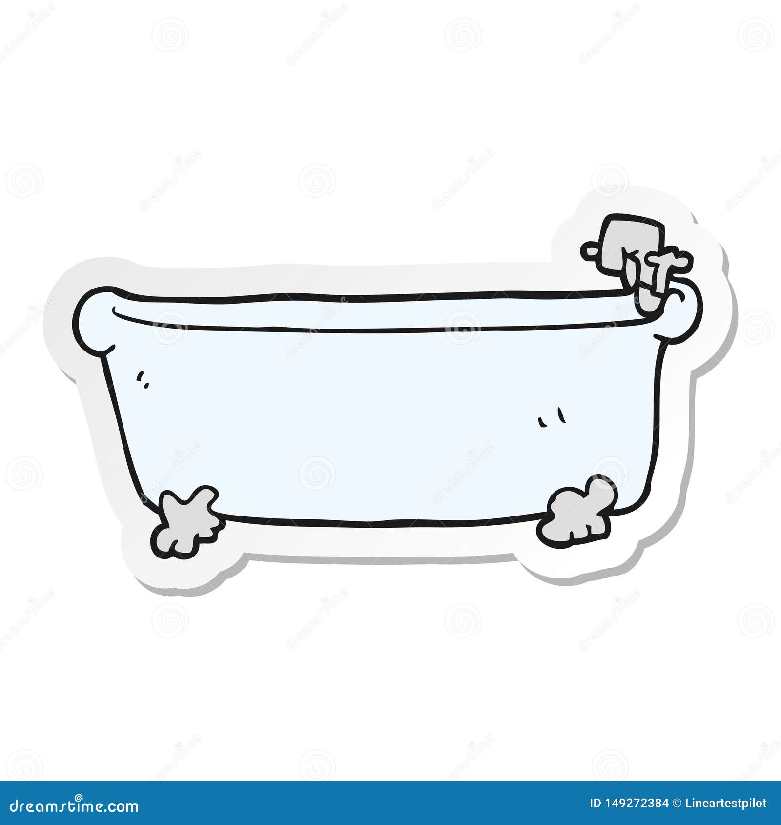 Sticker of a cartoon bath stock vector. Illustration of traditional ...