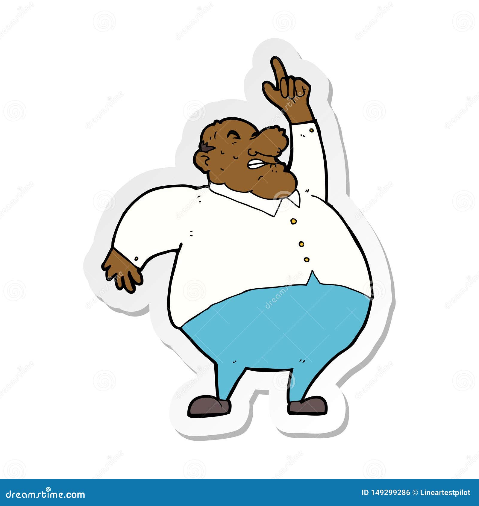 Sticker of a Cartoon Big Fat Boss Stock Vector - Illustration of symbol ...