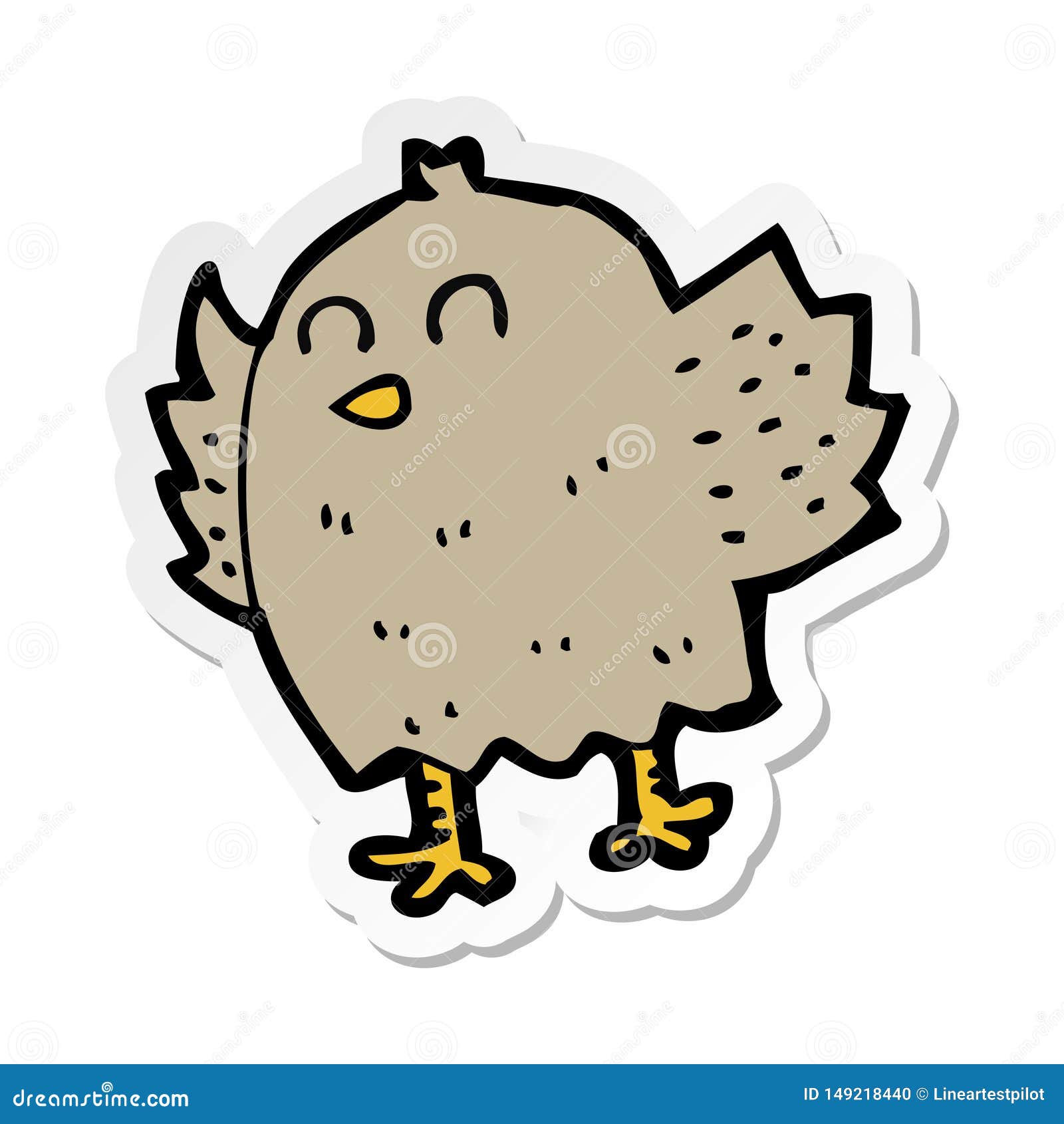 Sticker of a cartoon bird stock vector. Illustration of animals - 149218440