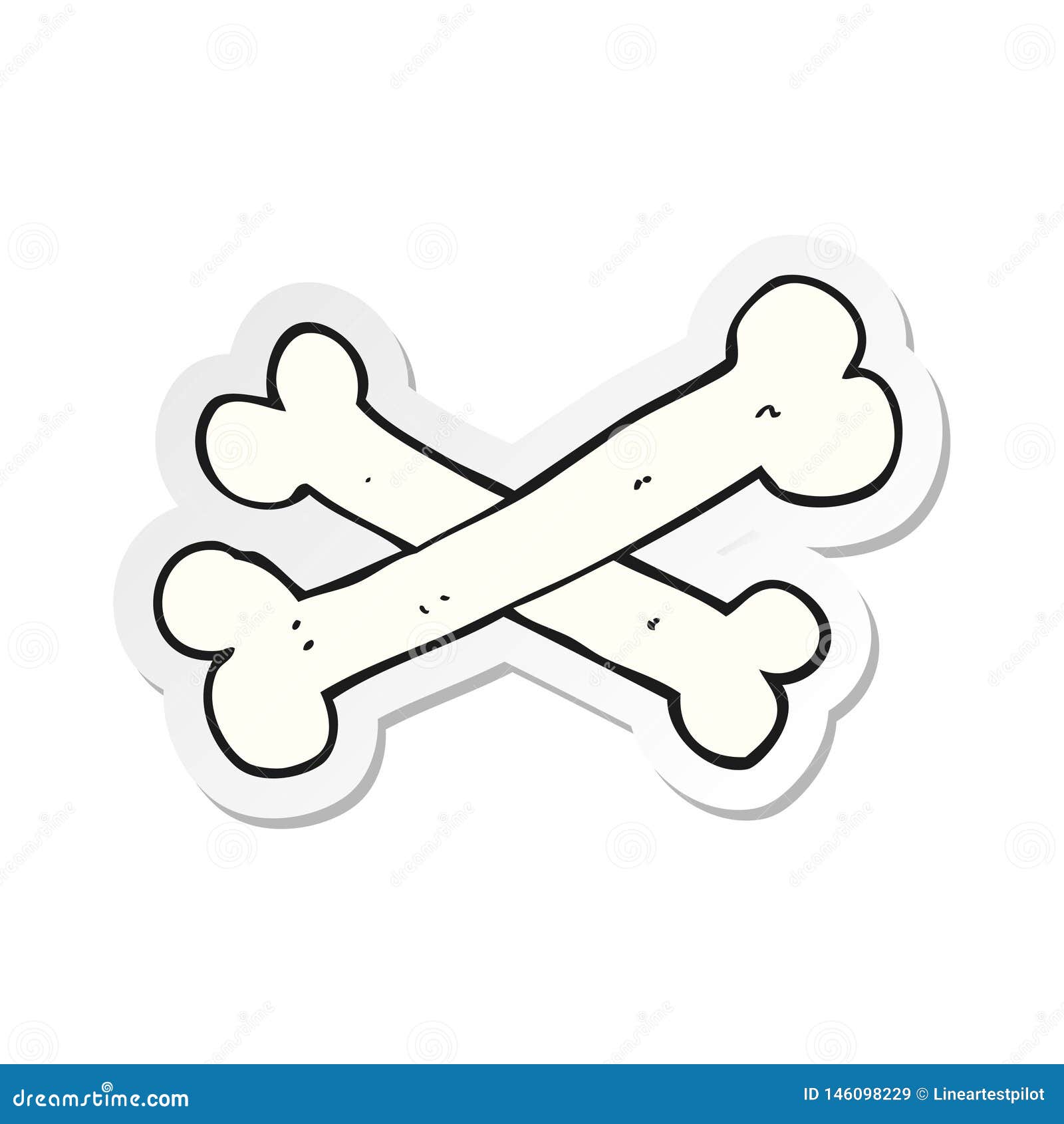 Cartoon Old Bones Vector Illustration | CartoonDealer.com #37012590