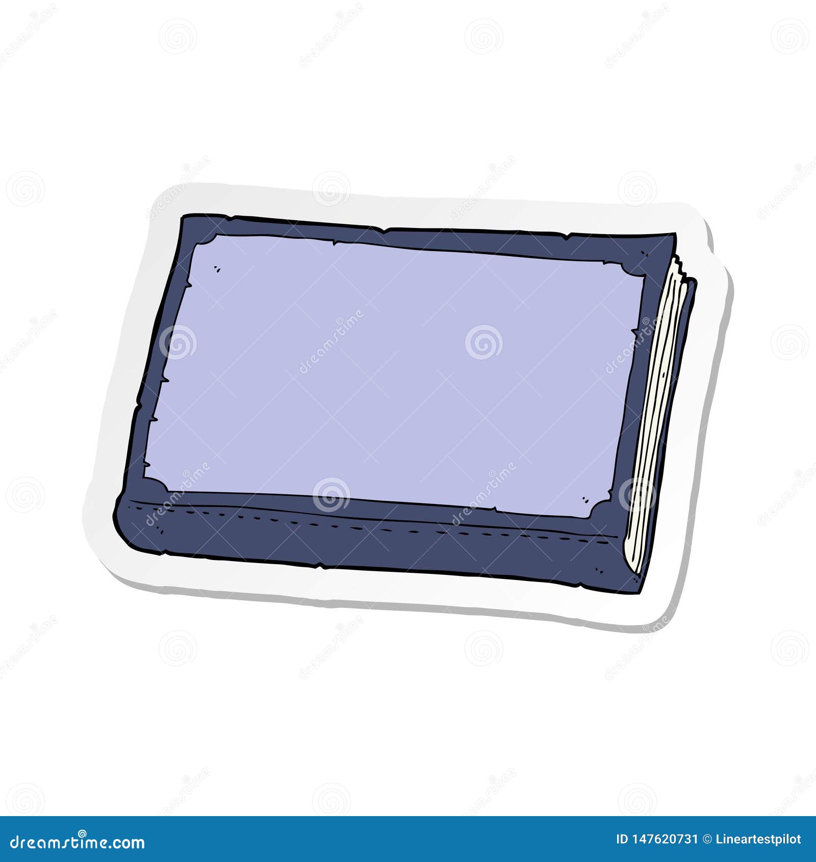 Sticker of a cartoon book stock vector. Illustration of book - 147620731