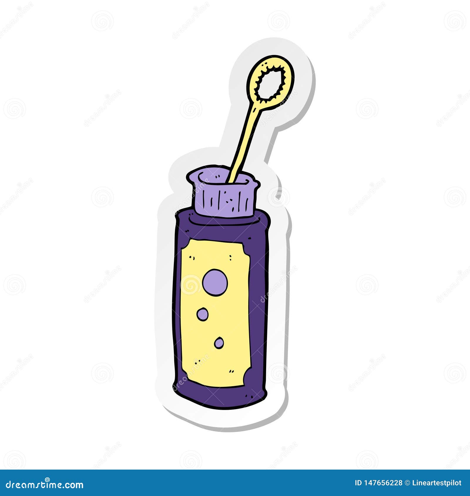 Sticker of a Cartoon Bubble Blower Stock Vector - Illustration of ...