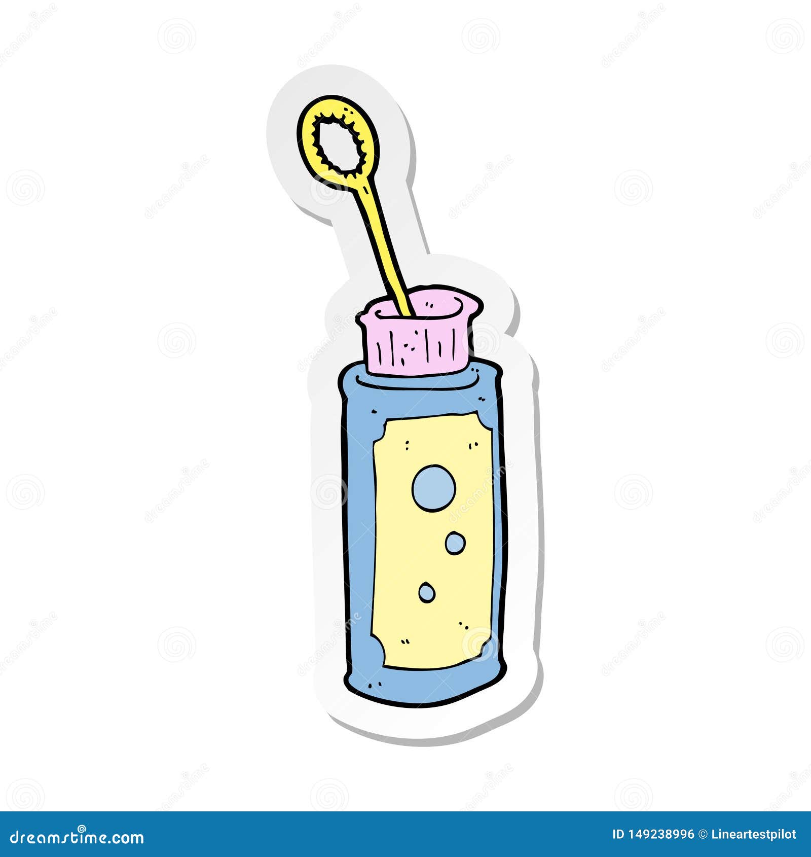 Sticker of a Cartoon Bubble Blower Stock Vector - Illustration of ...