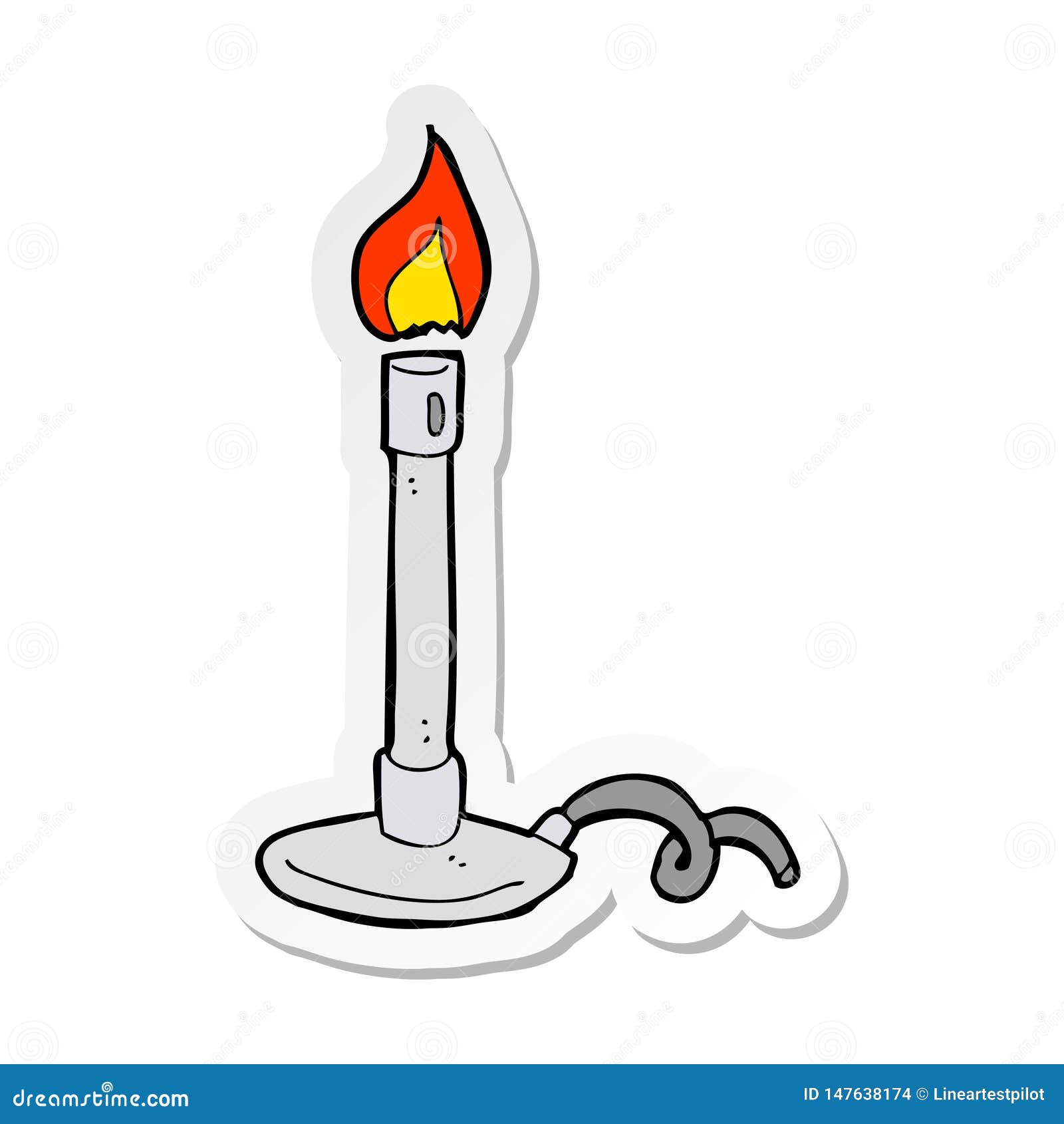 Sticker of a Cartoon Bunsen Burner Stock Vector - Illustration of ...