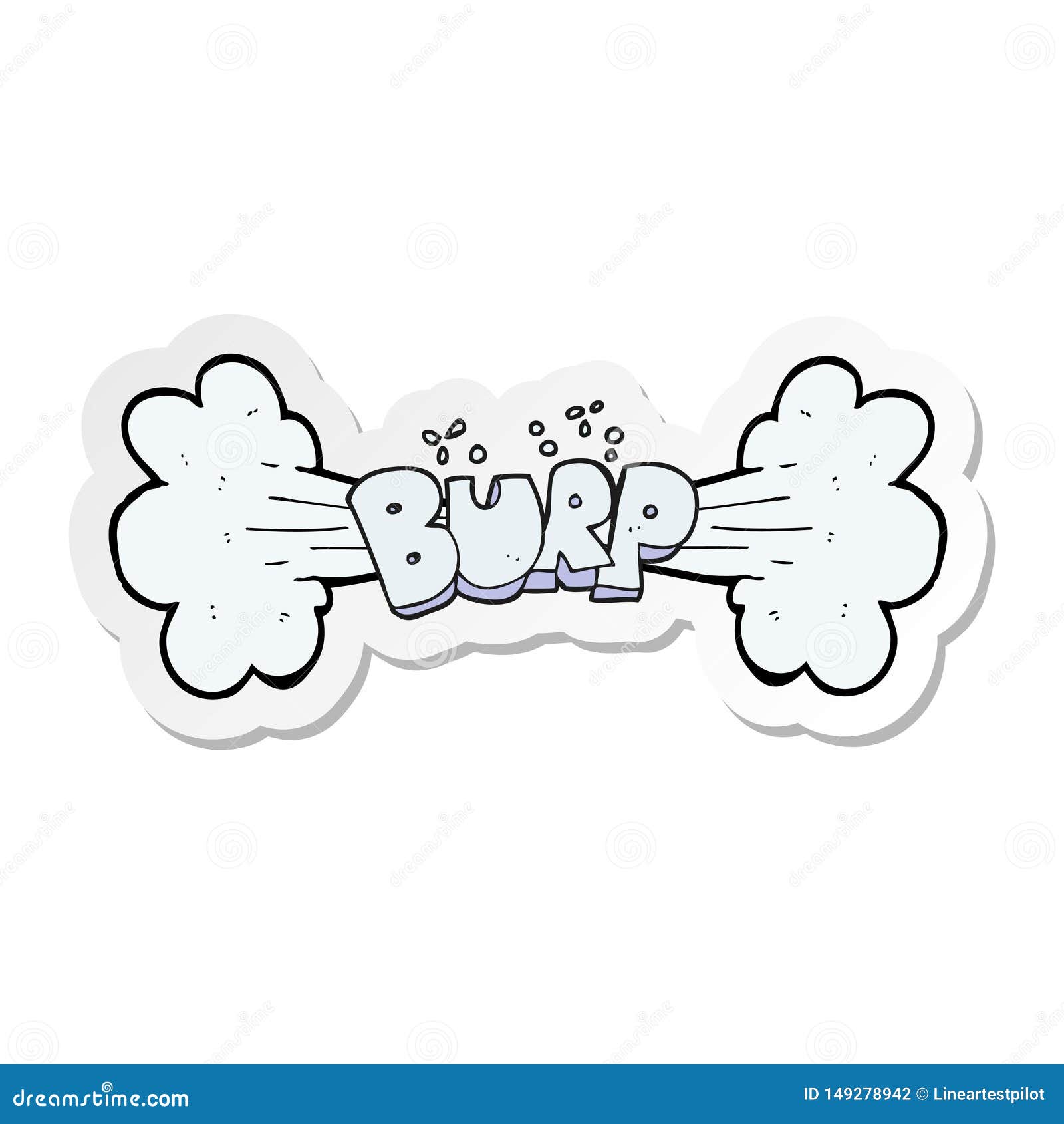 Sticker of a cartoon burp stock vector. Illustration of clip - 149278942